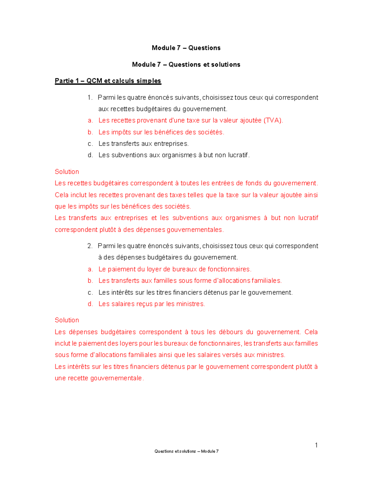 Module 7- Ex. mis à la disposotion des étudiants 1 - Module 7 ...