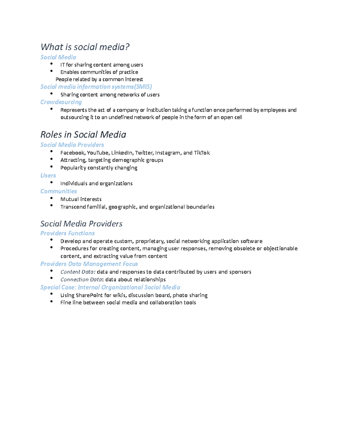 Social media - Studocu