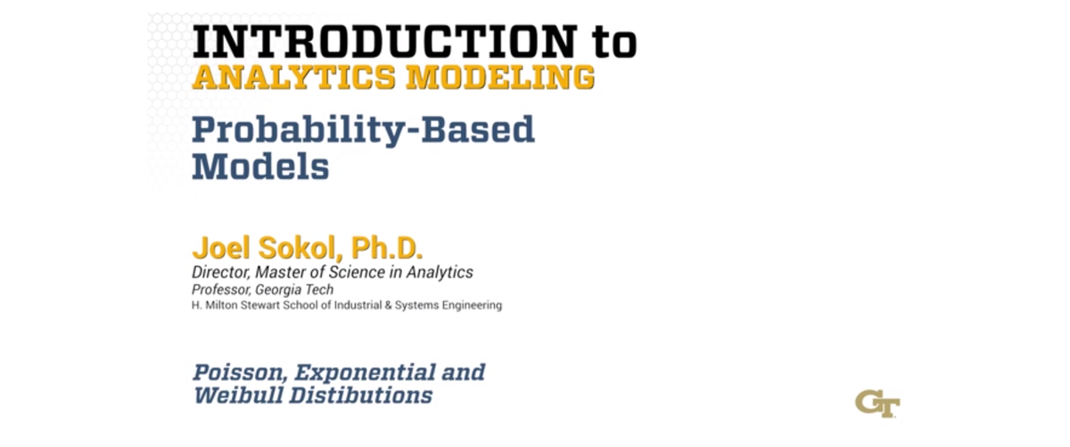 Module 13 L3 - dds - INTRODUCTION to ANALYTICS MODELING Models Joel Sokol, Ph. Director, Master ...