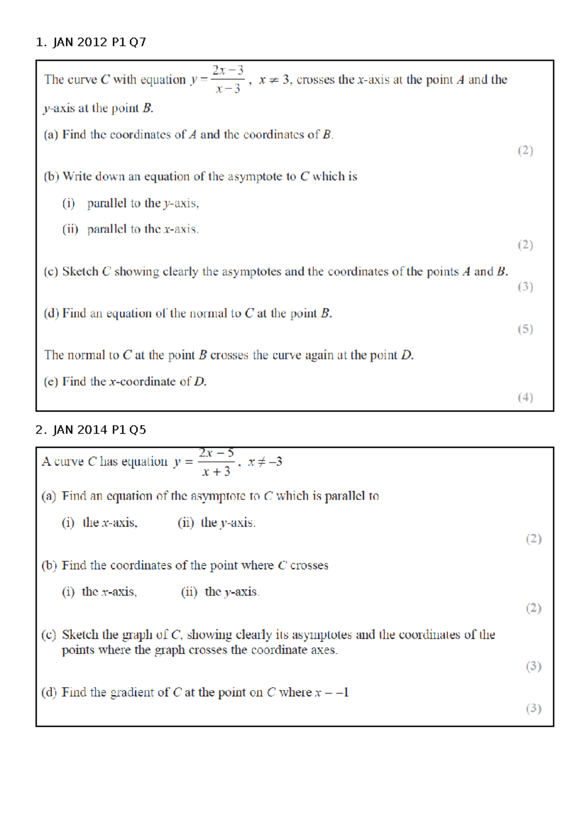 Graphs - Compilation of Past Paper Questions - Add maths igcse - Studocu