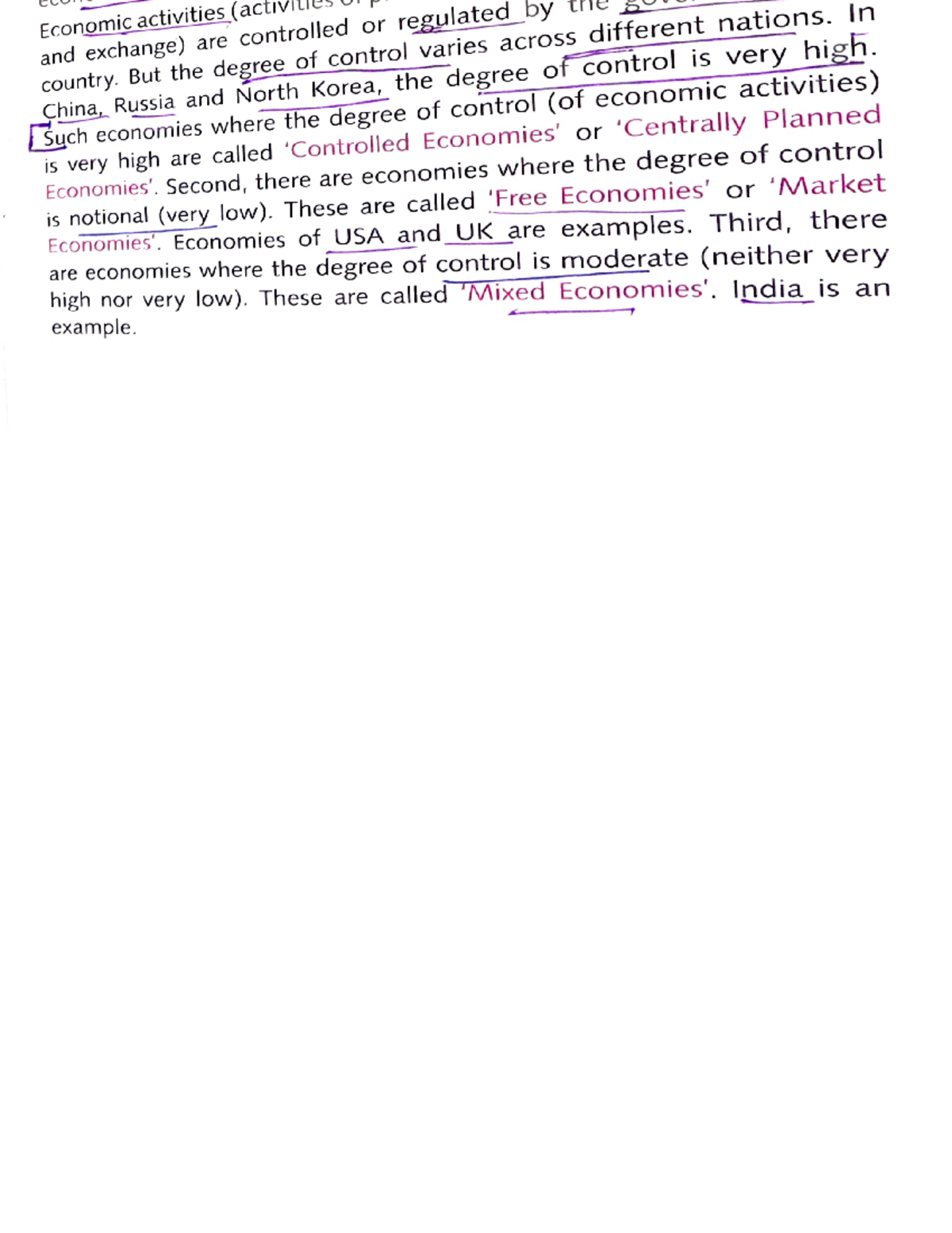 Nature and type of economy - Economicactivities (actiVItles and ...