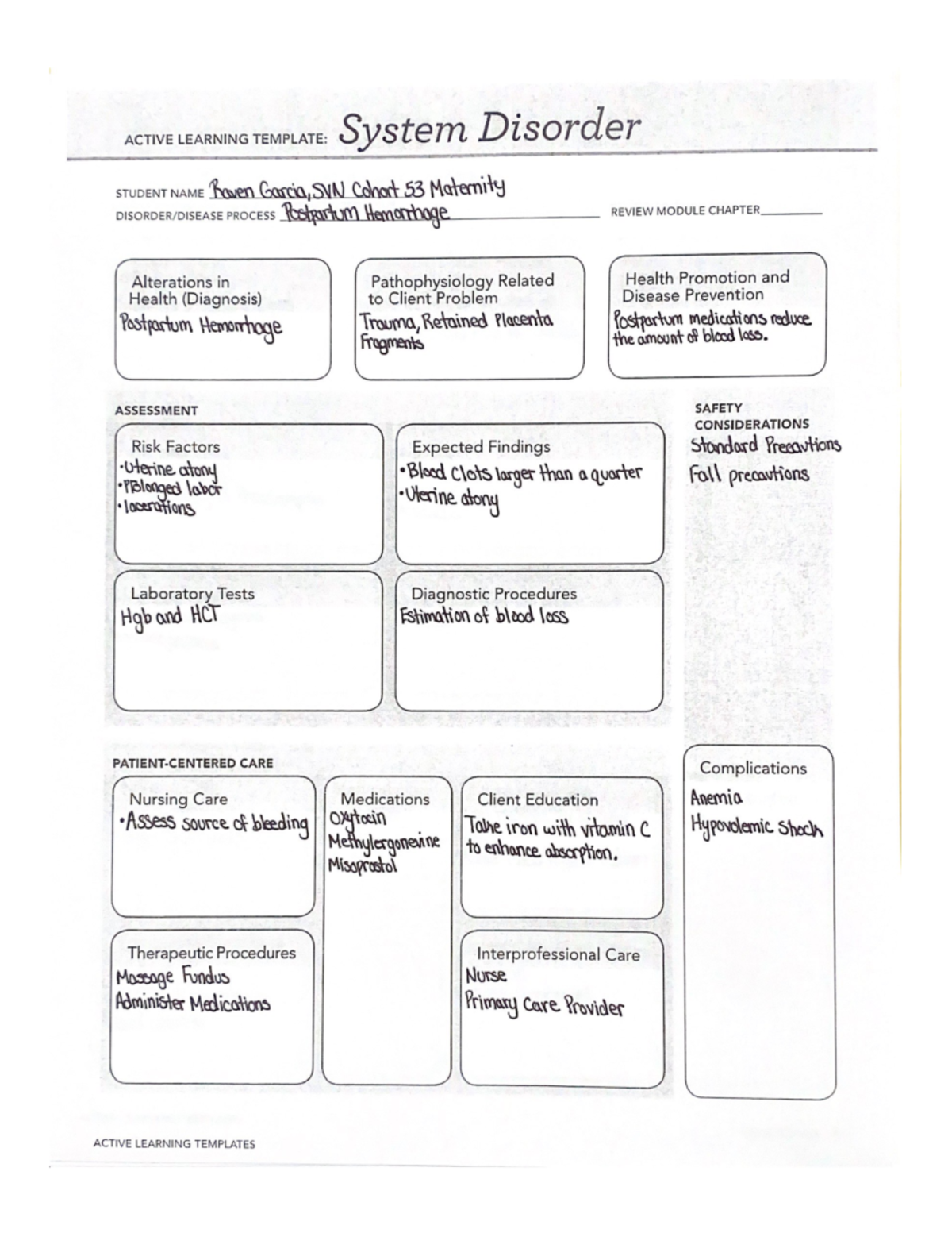 Ch 29 SD Postpartum Hemorrhage - 25599 - STC - Studocu