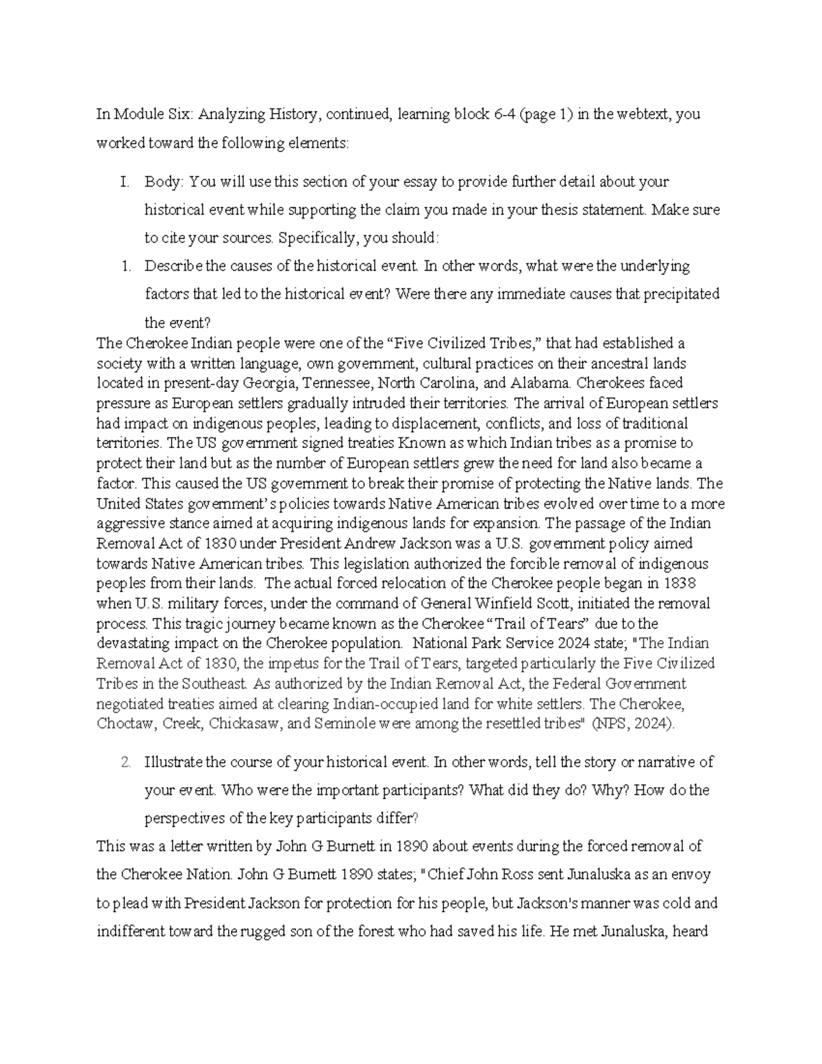 History 200 module 6 progress check plan - Copy - In Module Six: Analyzing History, continued ...