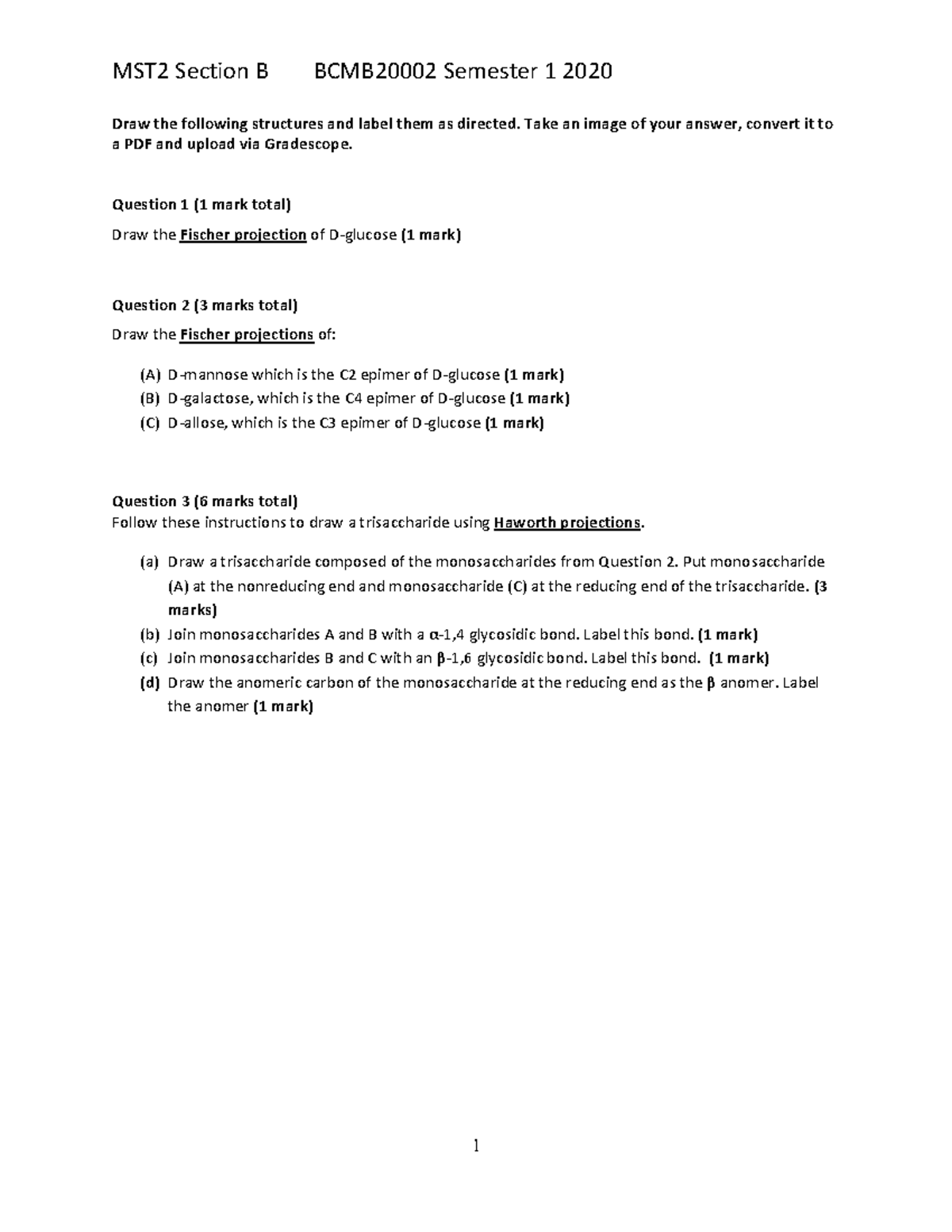 Section B MST2 SEM1 2020 - Warning: TT: undefined function: 32 Warning ...