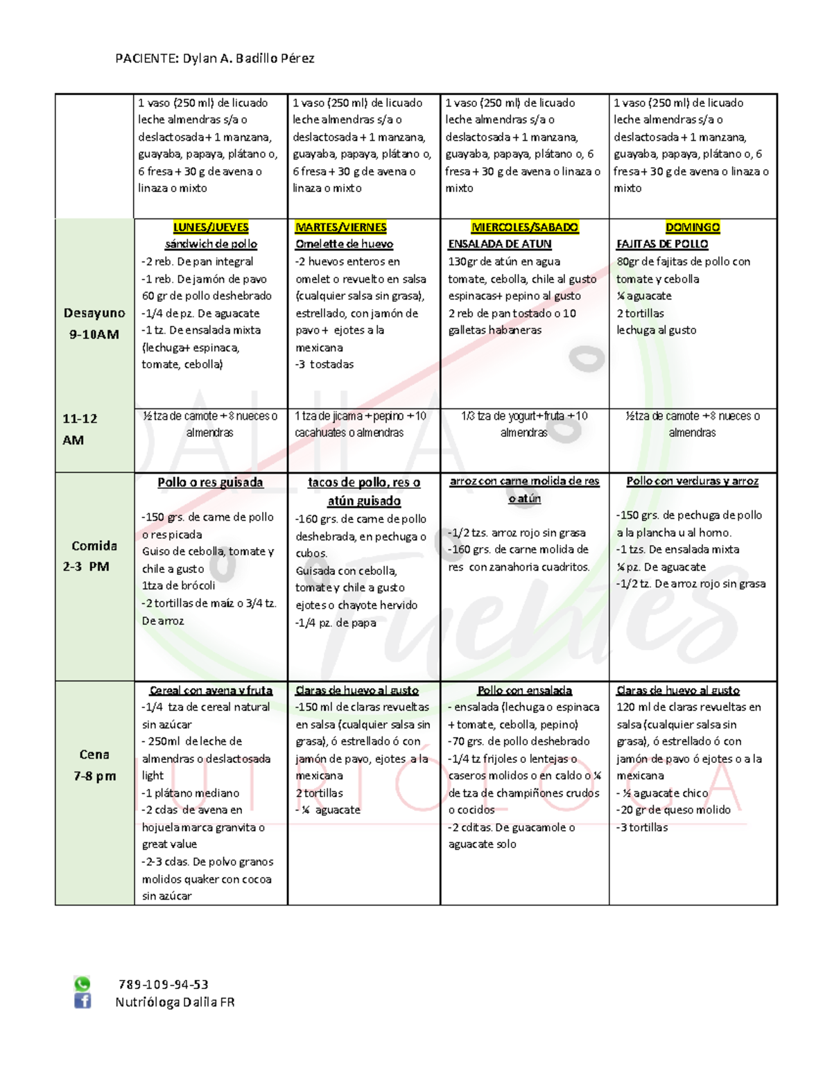 Dylan A. Badillo Pérez-1 - PACIENTE: Dylan A. Badillo Pérez 789 - 109 ...