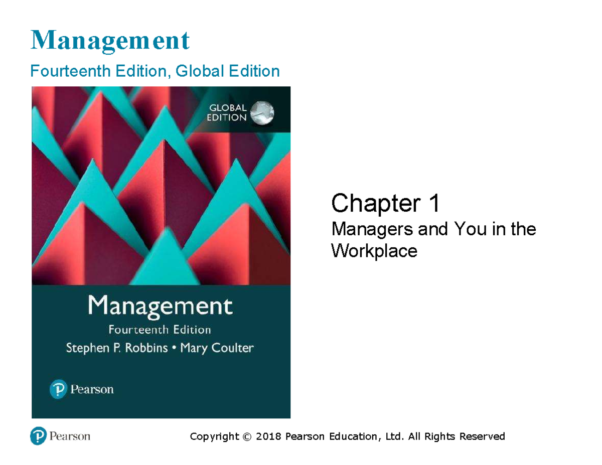 Introduction to Management - Copyright © 2018 Pearson Education, Ltd ...