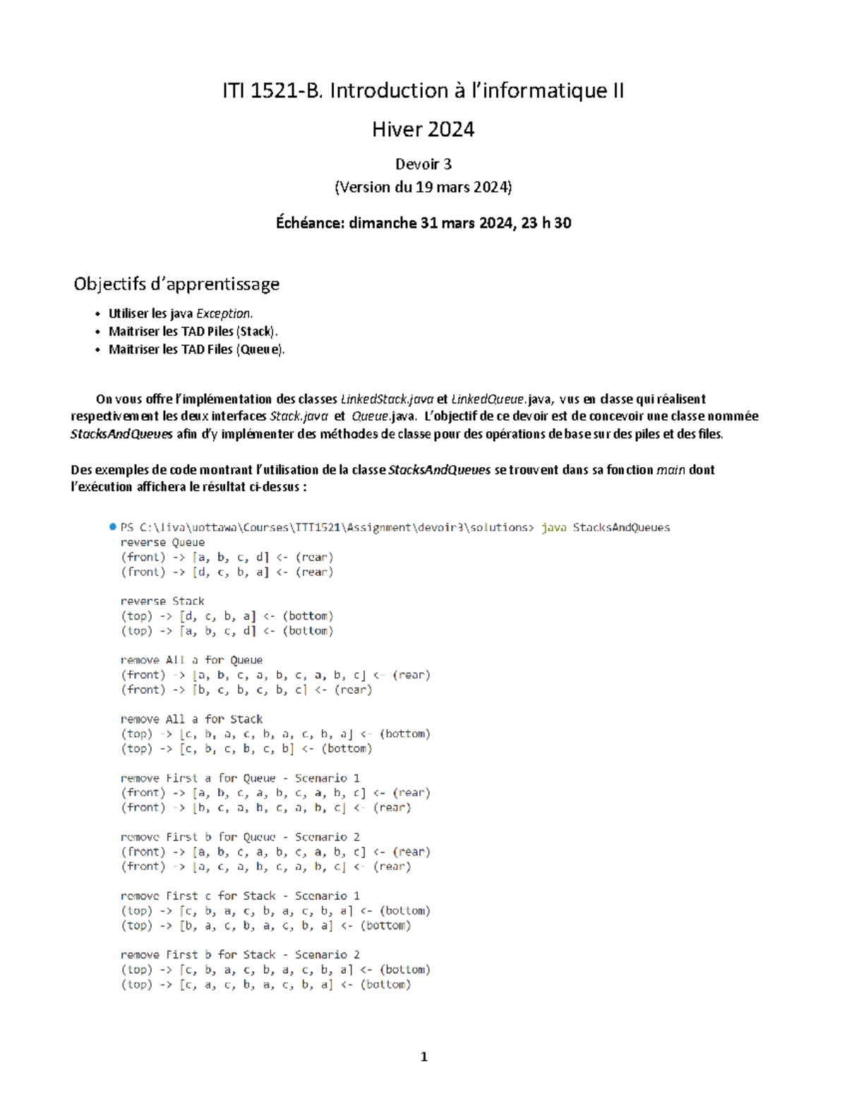 03-devoir-hiver 2024 - Devoir 3 Livaniania - ITI 1521-B. Introduction à l’informatique II Hiver ...