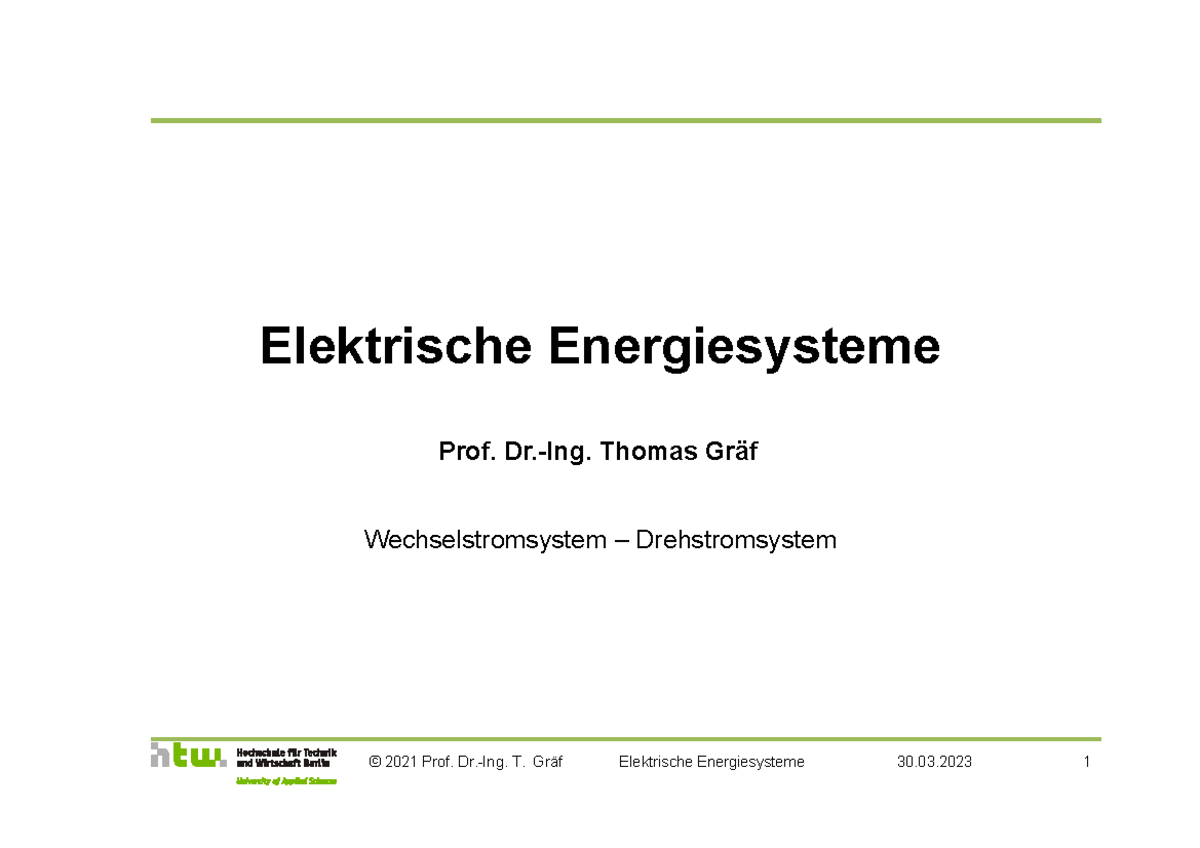 2. Elektrische Energiesysteme - Mathematische Grundlagen ...
