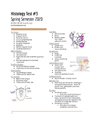 Histology Test 2 - This course studies tissue types, functions and how ...