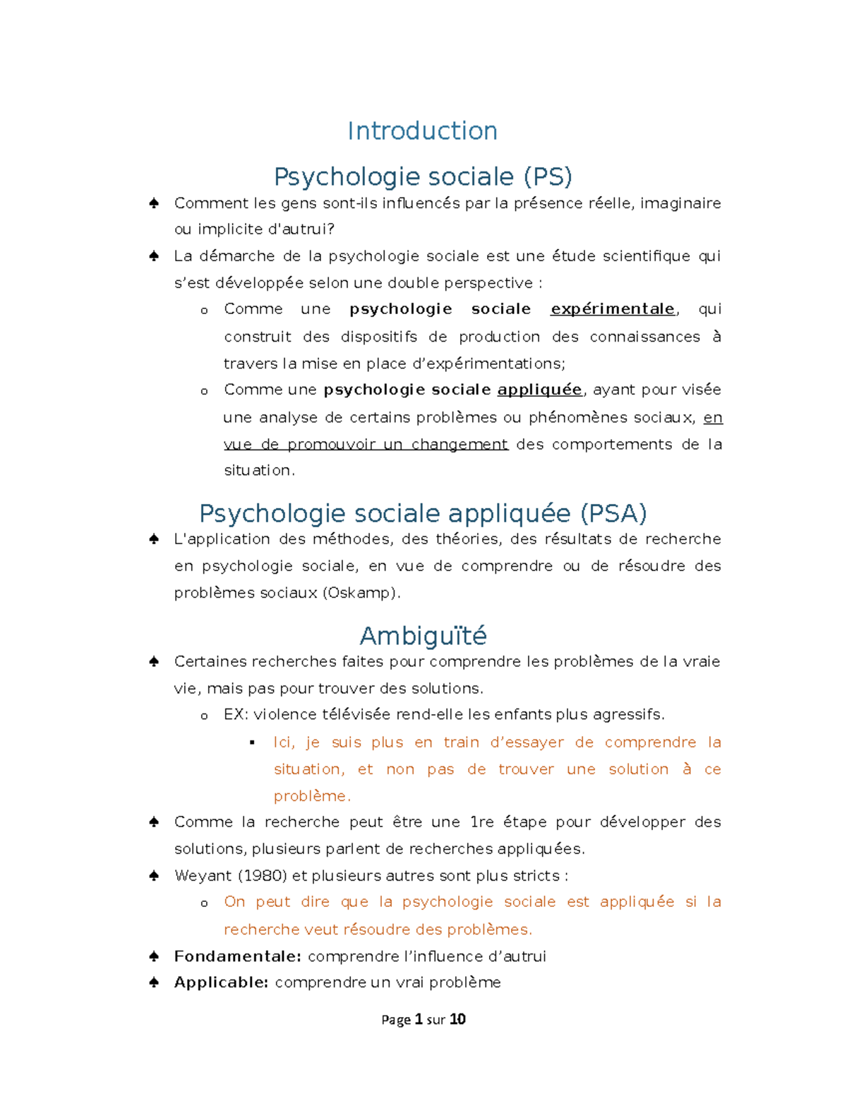 Introduction - Prof: Lyne Thomassin - Introduction Psychologie sociale ...