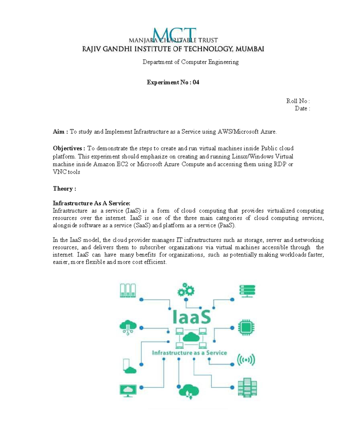 CC Experiment 04 - Department of Computer Engineering Experiment No : 04 Roll No : Date : Aim ...