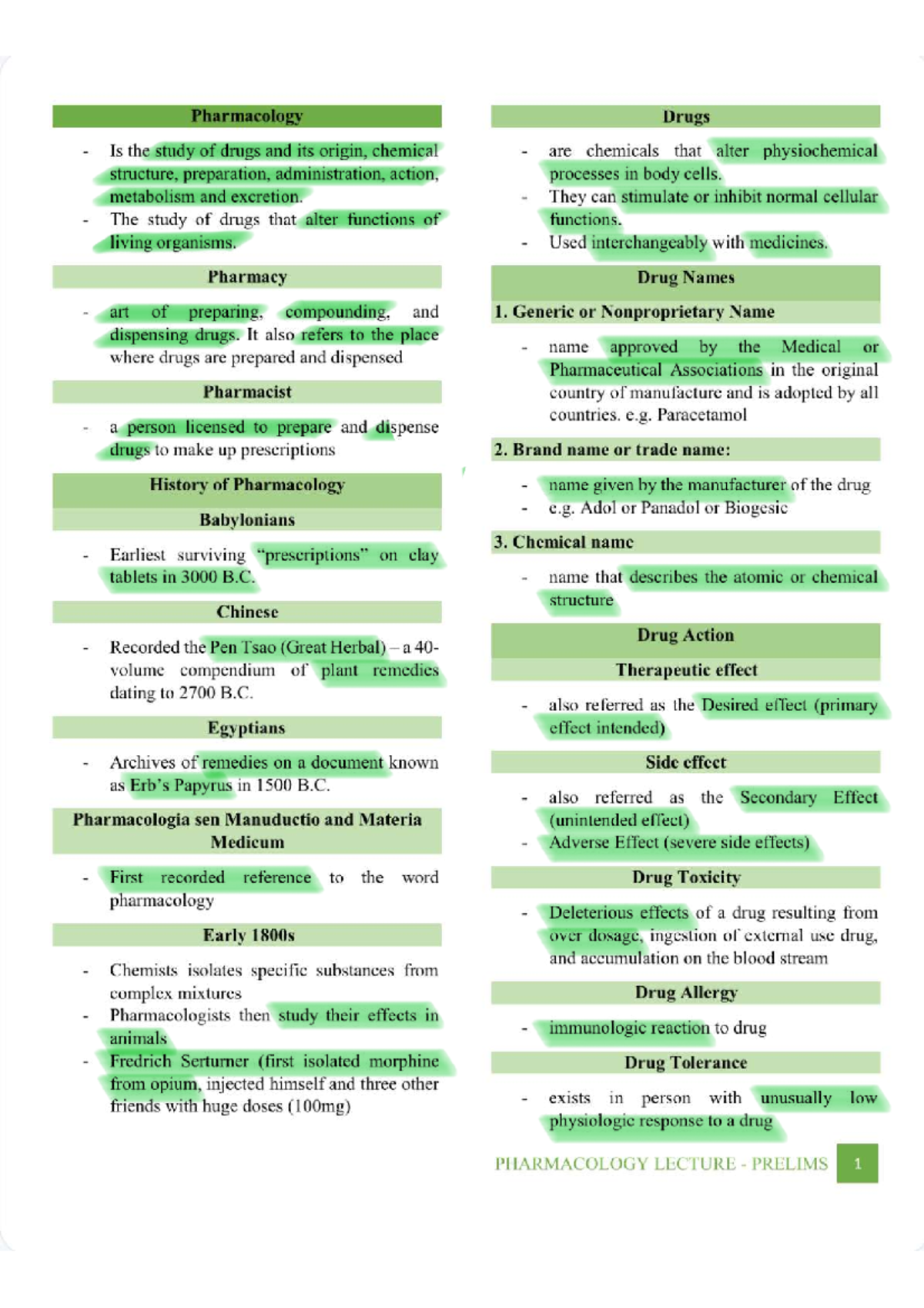 IMG 5061 - prelim - Pharmacology Drugs Is the study of drugs and its ...