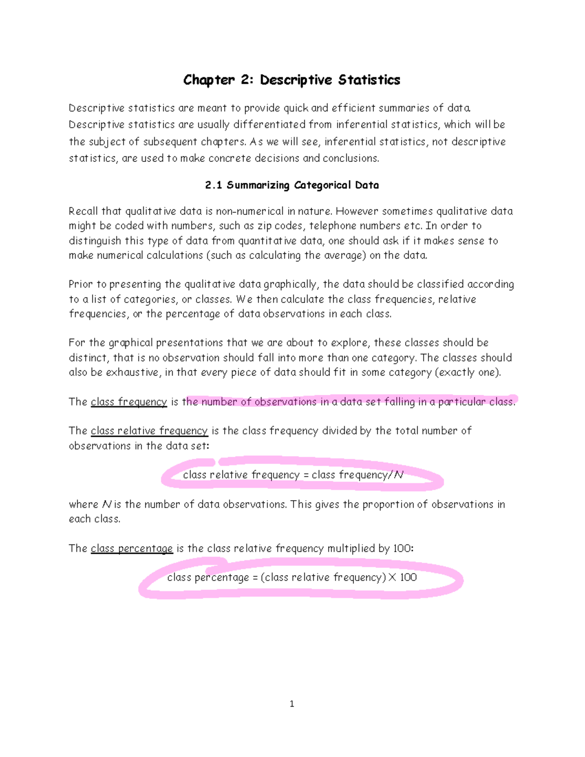 SBE1 Chapter 2 completed - Chapter 2: Descriptive Statistics ...