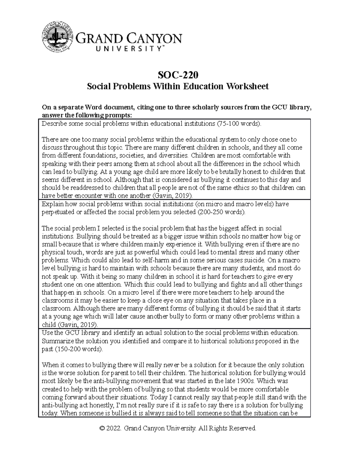 SOC-220 - this is the course that helps with many things the course ...
