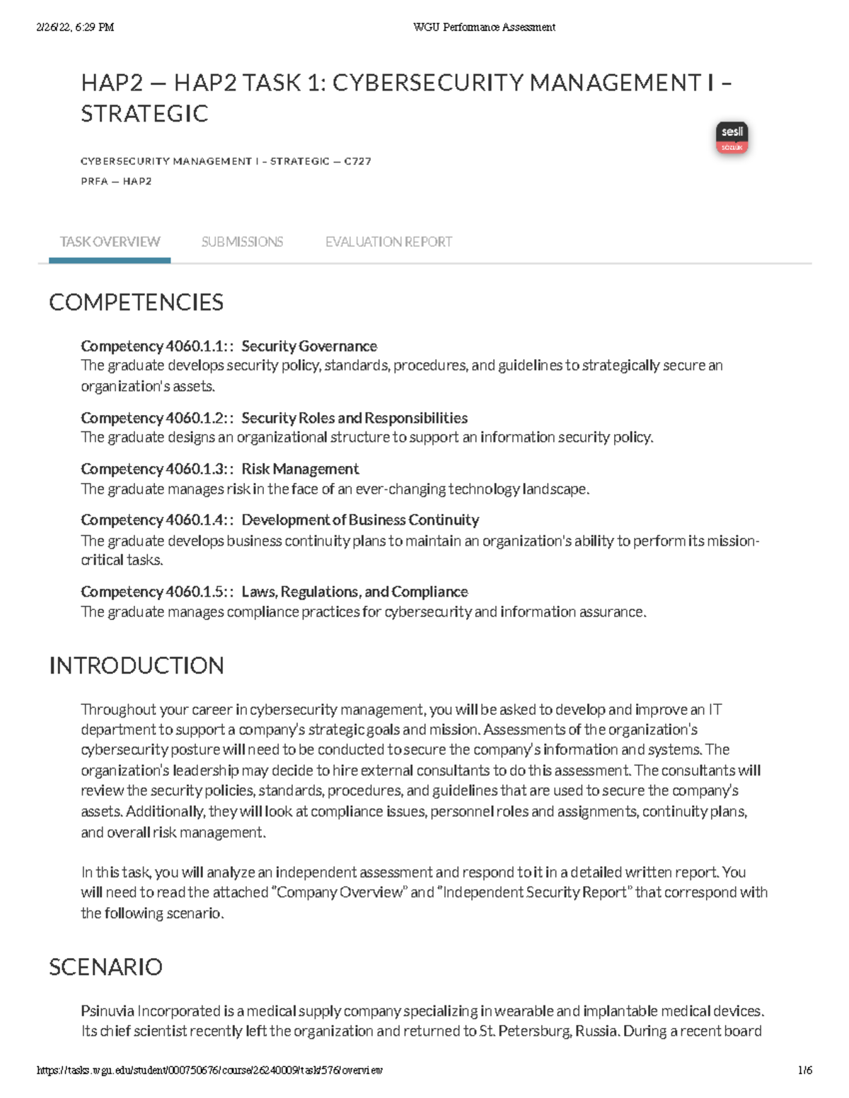 HAP2 TASK 1 - Cybersecurityv MAnagement 1-Strategic - HAP2 — HAP2 TASK ...