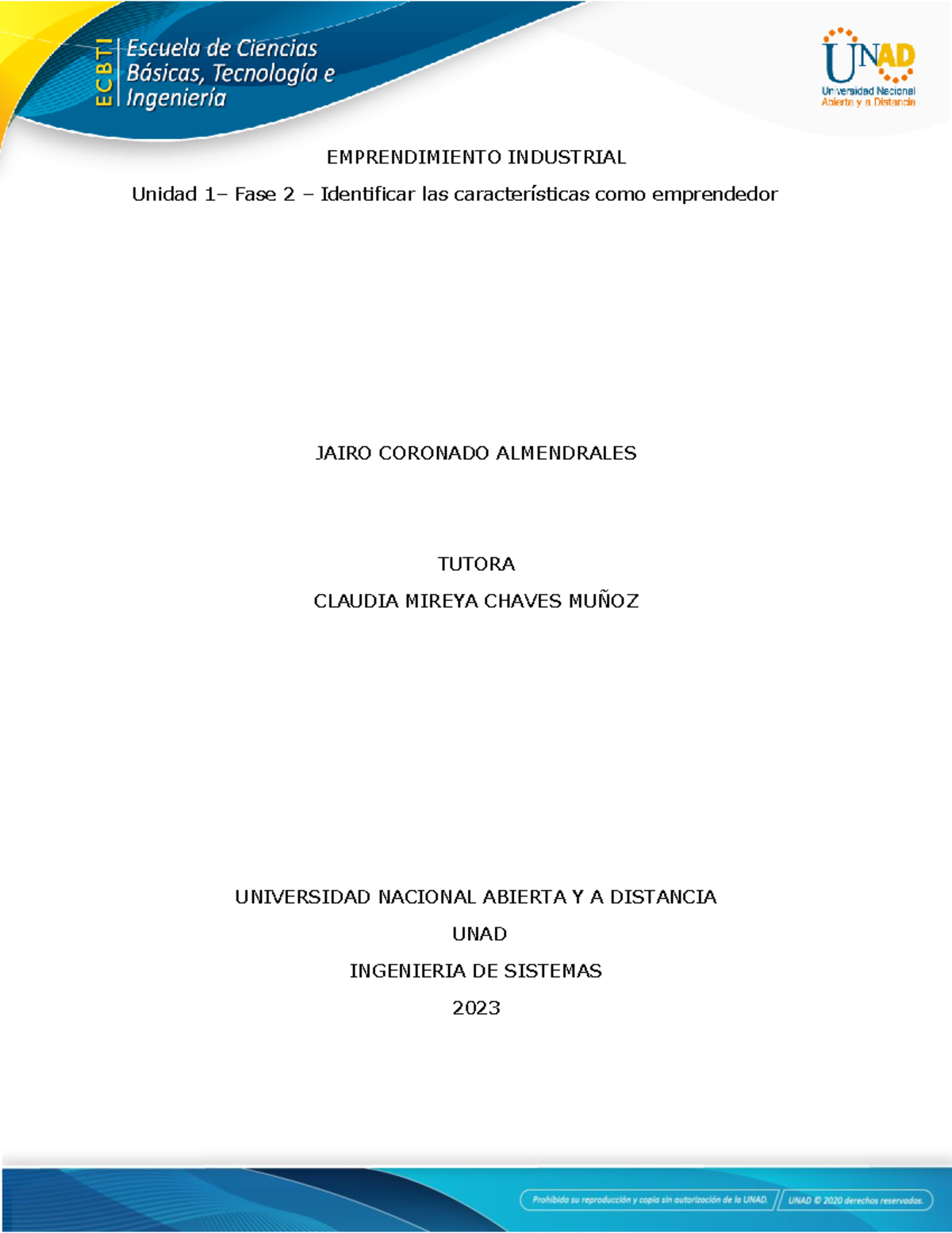Fase 2 Emprendimiento Industrial Jairo Coronado - EMPRENDIMIENTO ...