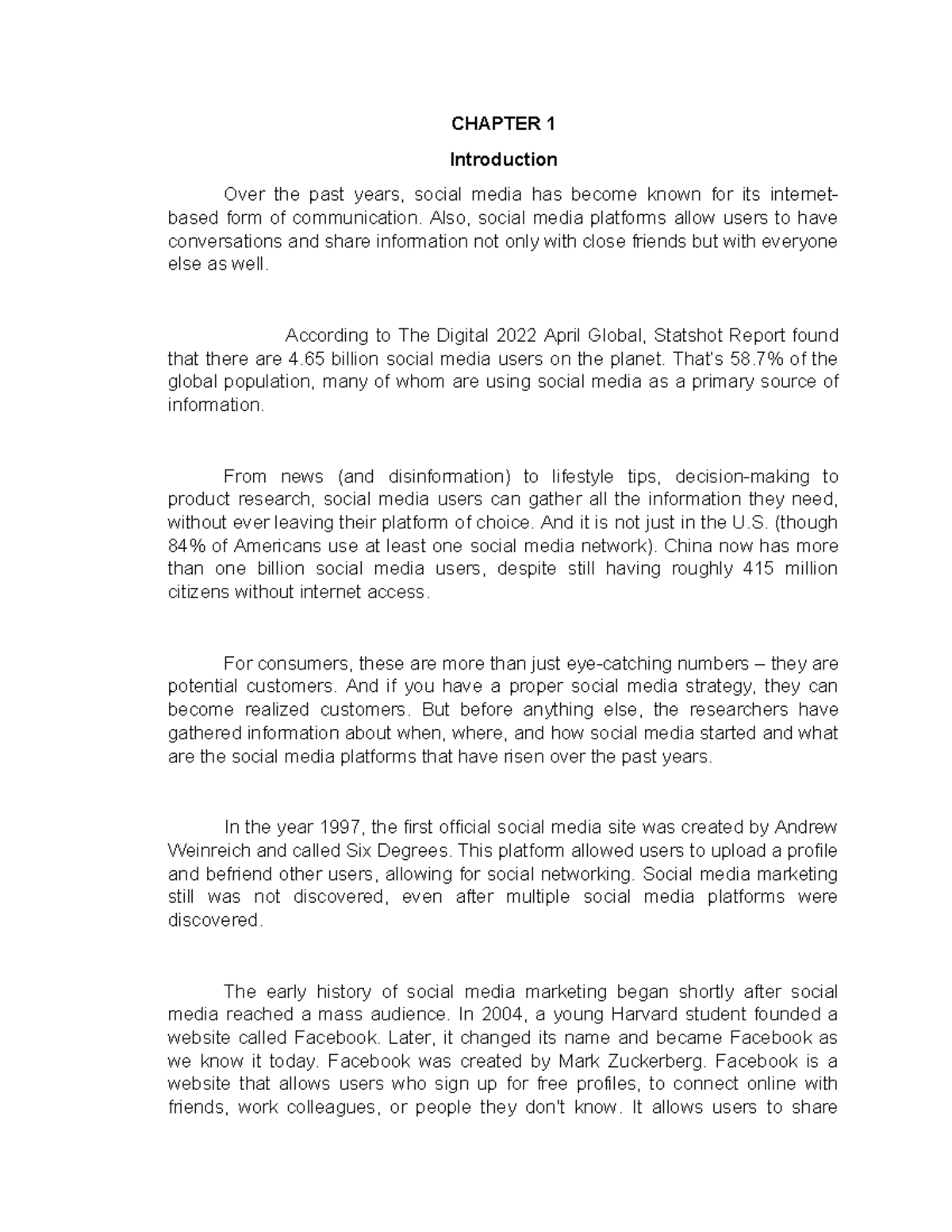 Practical Research Chapter 1-5 - CHAPTER 1 Introduction Over the past ...