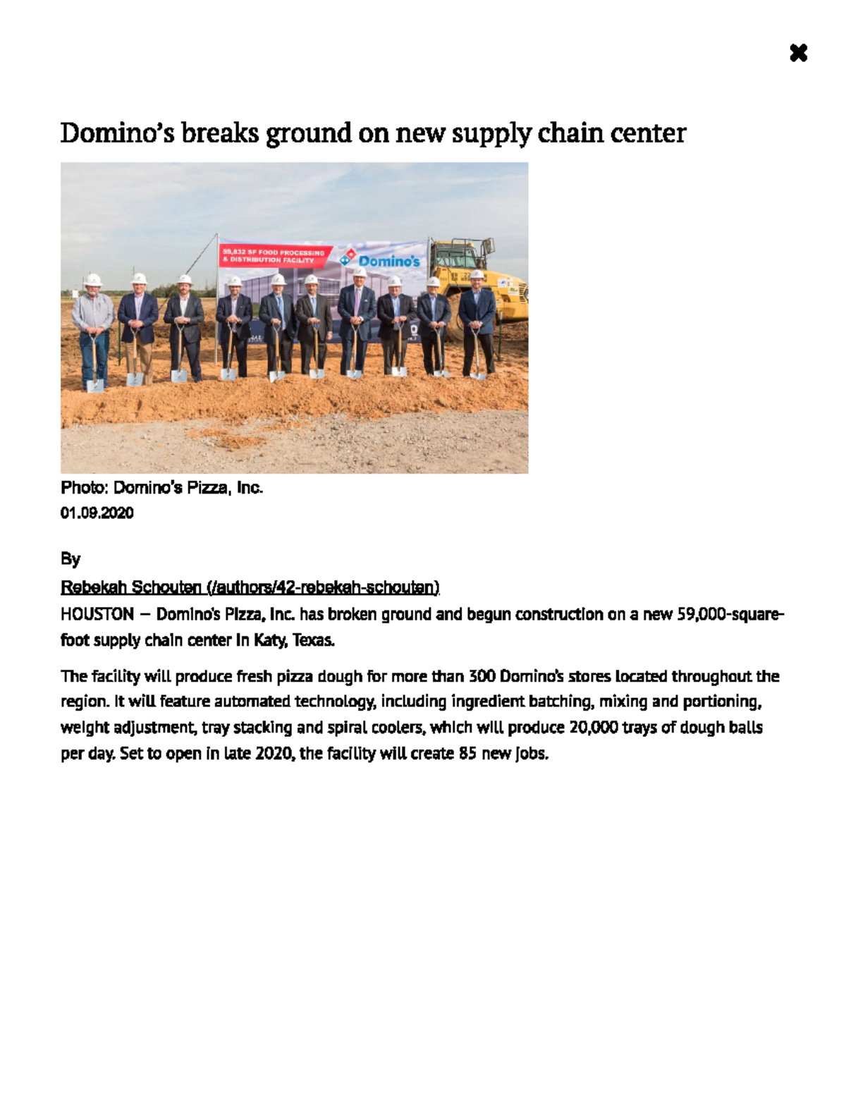 Food biz reviews dominos-breaks-ground-on-new-supply-chain-center ...