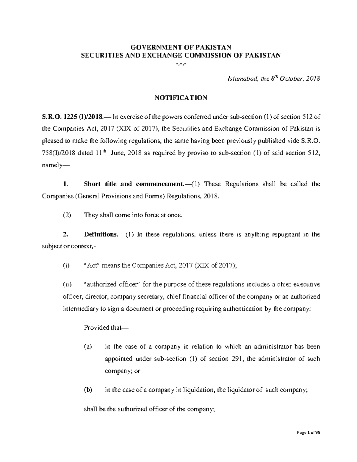 Companies General Provisions And Forms Regulations 2018 GOVERNMENT companies-general-provisions-and-forms-regulations-2018-government