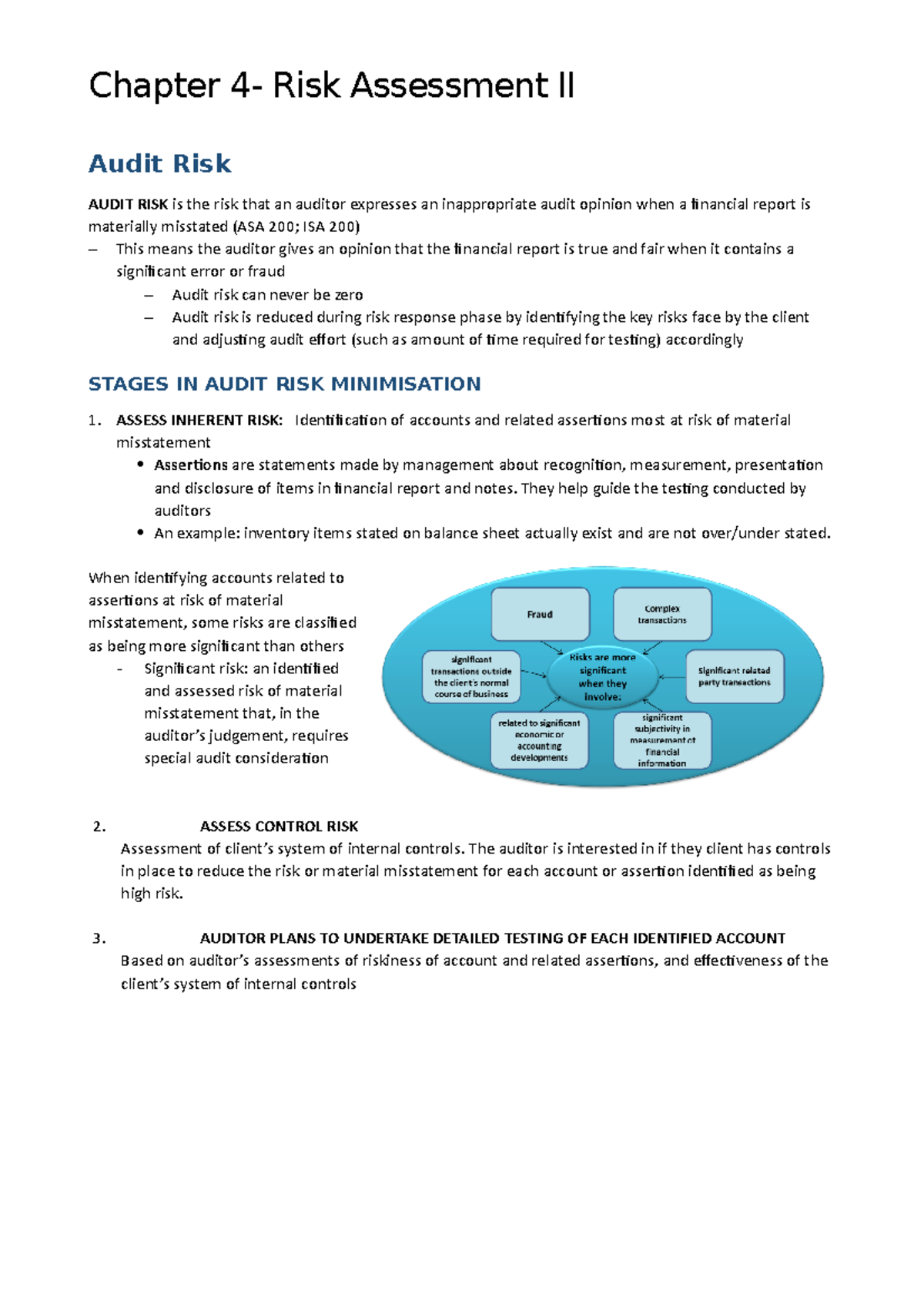 Chapter 4-Risk Assessment 2 - ASSESS INHERENT RISK: Identification of ...