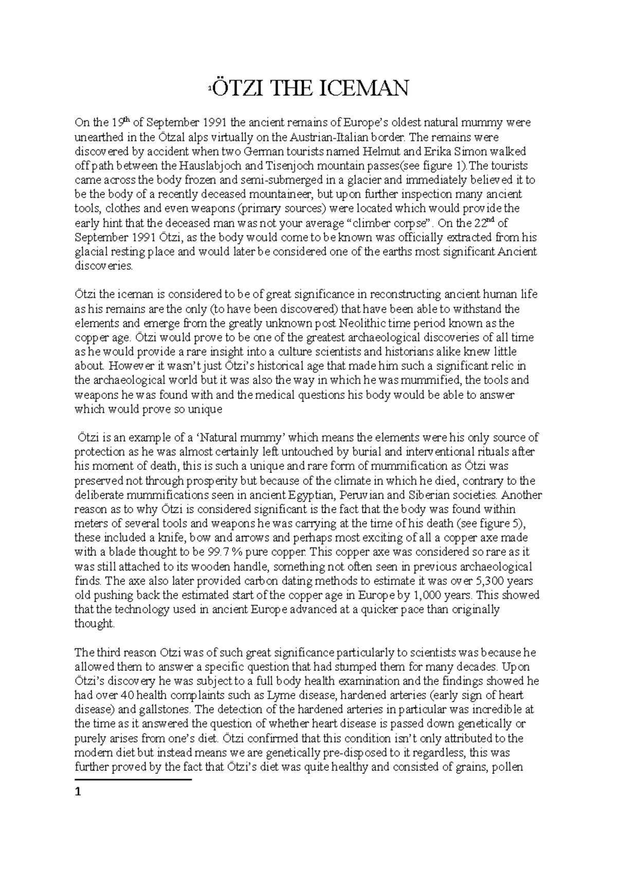 Otzi The Iceman Documentary