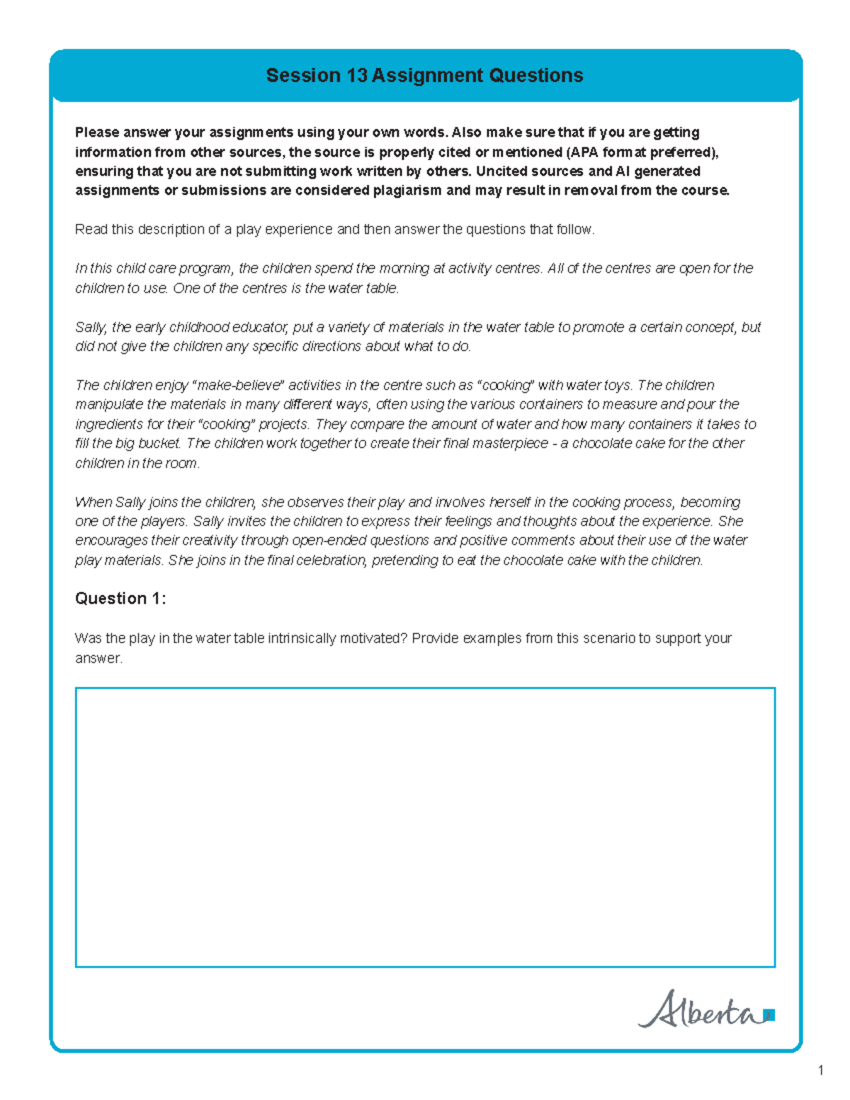 Session 13-Assignment - Session 13 Assignment Questions 1 Please answer ...