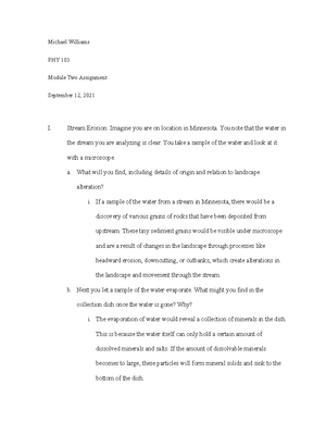 Module 6 Final Milestone Three: Weather Analysis - PHY-103 Earth System Science Module 6 October ...