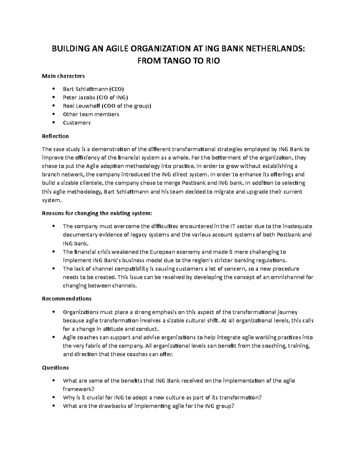 Agile perspective - SJMNKD MWJN - BUILDING AN AGILE ORGANIZATION AT ING ...