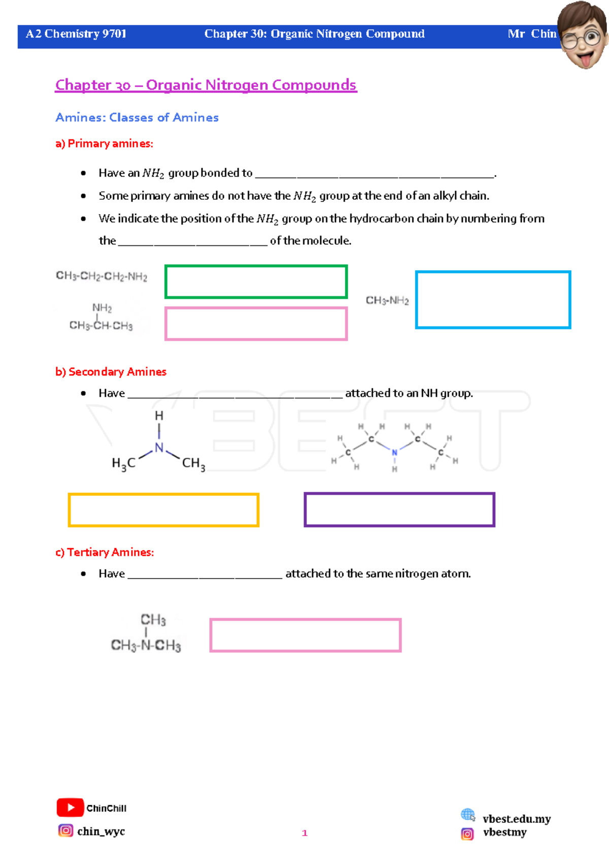 Chapter 30 (Organic Nitrogen Compound 2022) - Chapter 30 – Organic ...