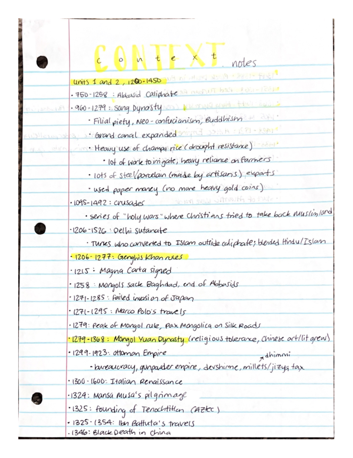 AP World Key Dates - Studocu