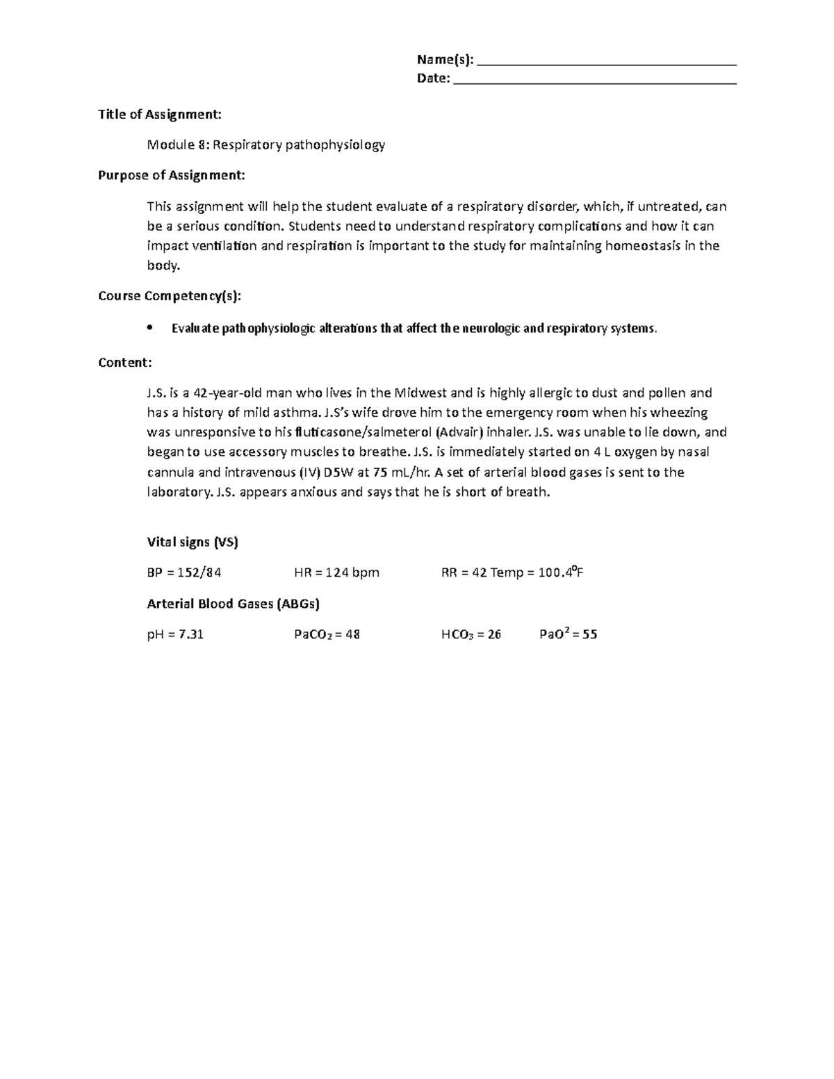 Module 8 assignment - how to do it - Date: Title of Assignment: Module ...