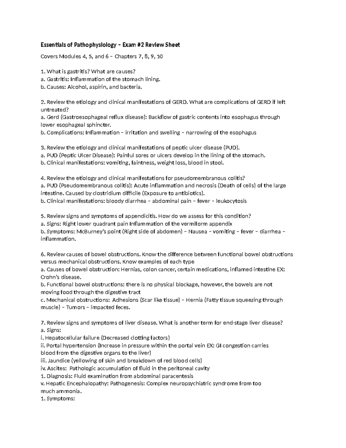 Exam 2 Review - Very useful in preparing for exam - Essentials of ...