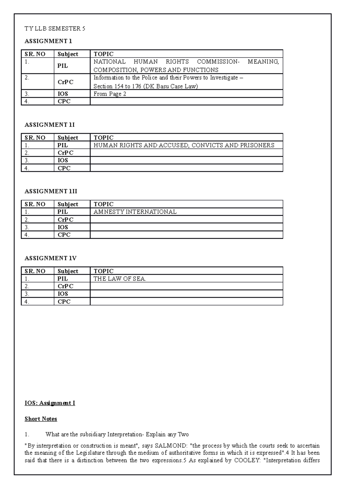 PIL Assignment 1 - anlknd - TY LLB SEMESTER 5 ASSIGNMENT 1 SR. NO ...