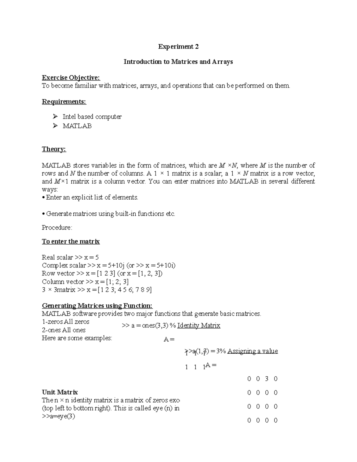 Experiment 2 - In it it is described how to deal with the signals in ...