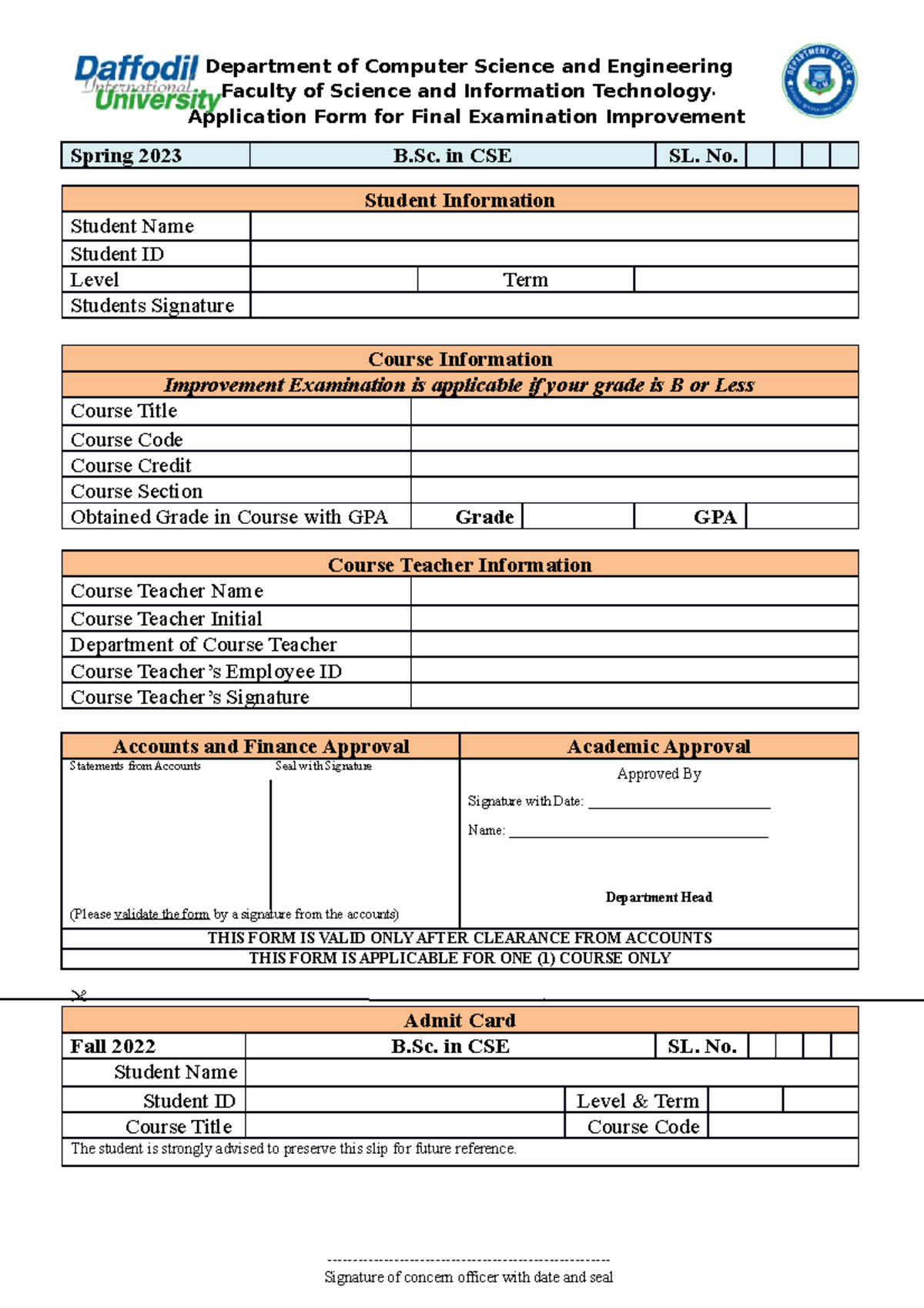 Improvement Exam Form Spring 2023 af29d147923 a44da310ef74af8ab8598 ...