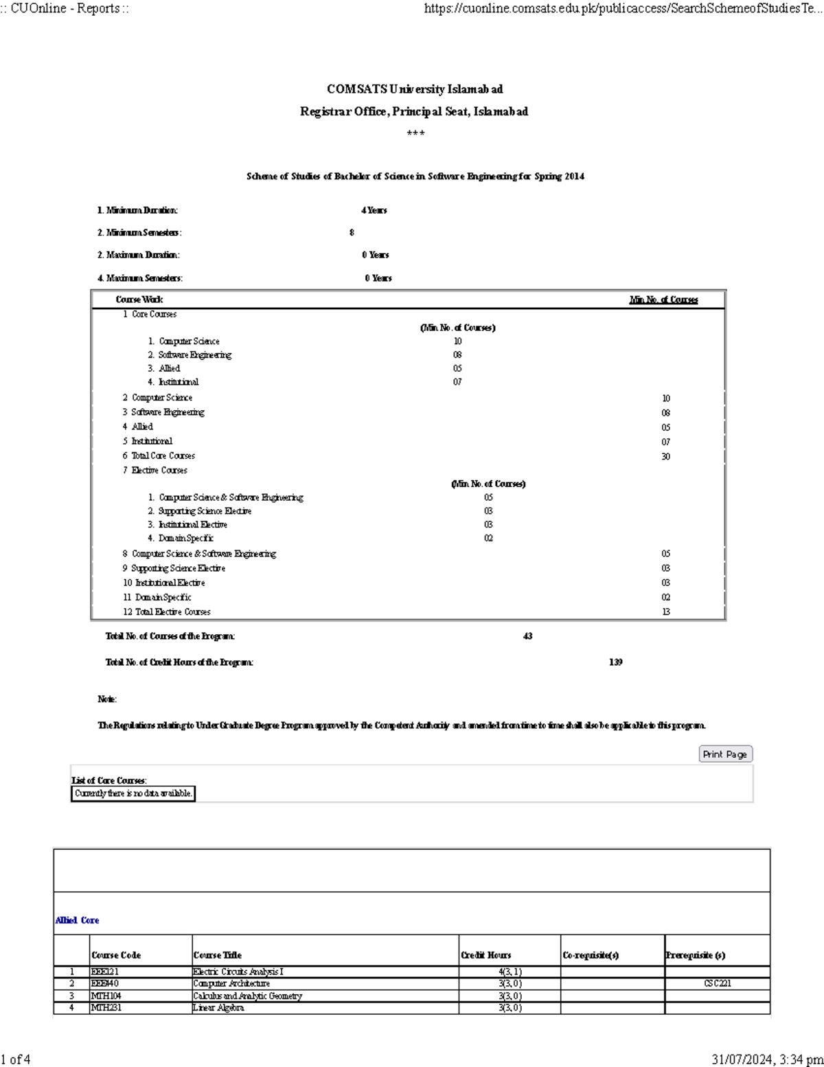 CUOnline - Reports - COMSATS ISB - COMSATS University Islamabad ...