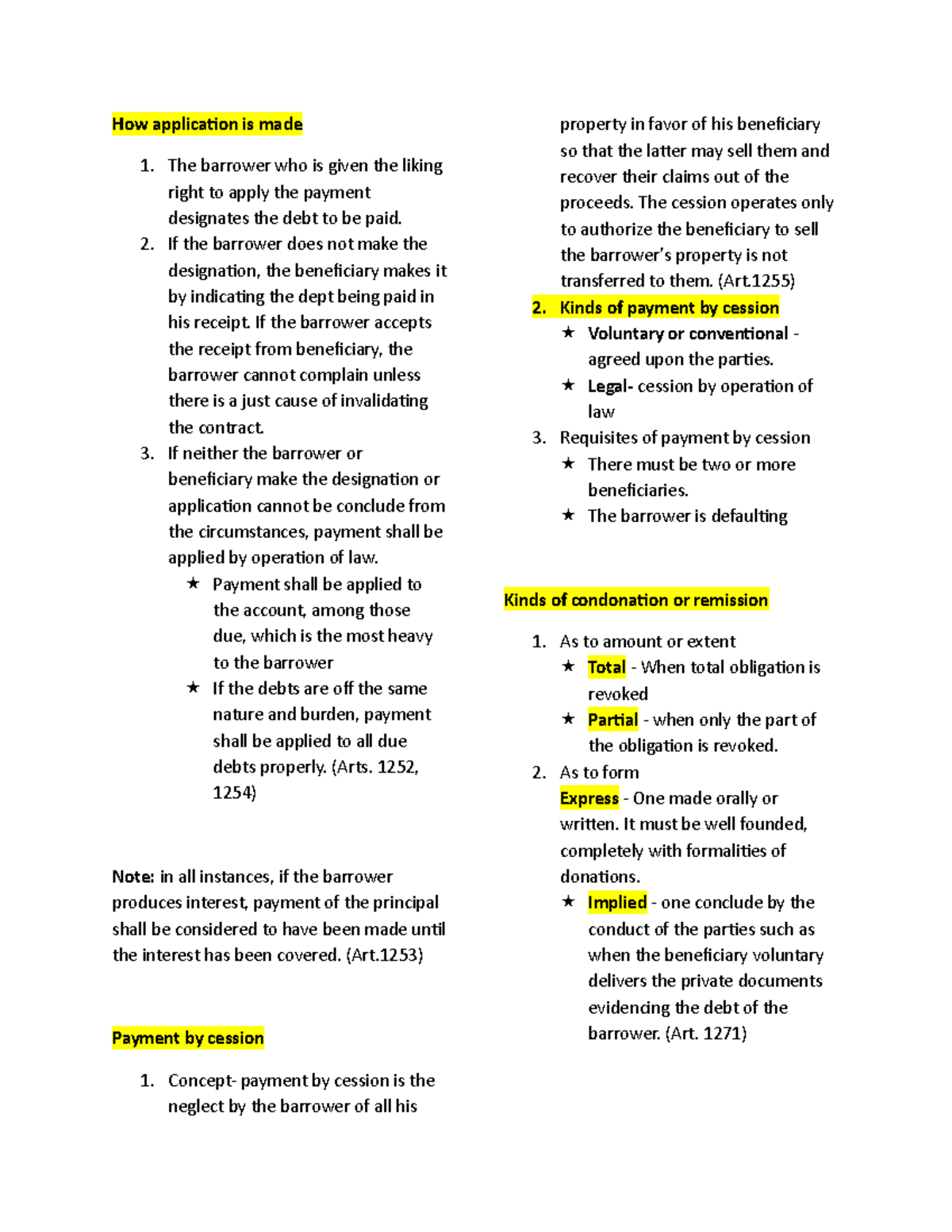 Business Law Notes 1 - How application is made The barrower who is ...