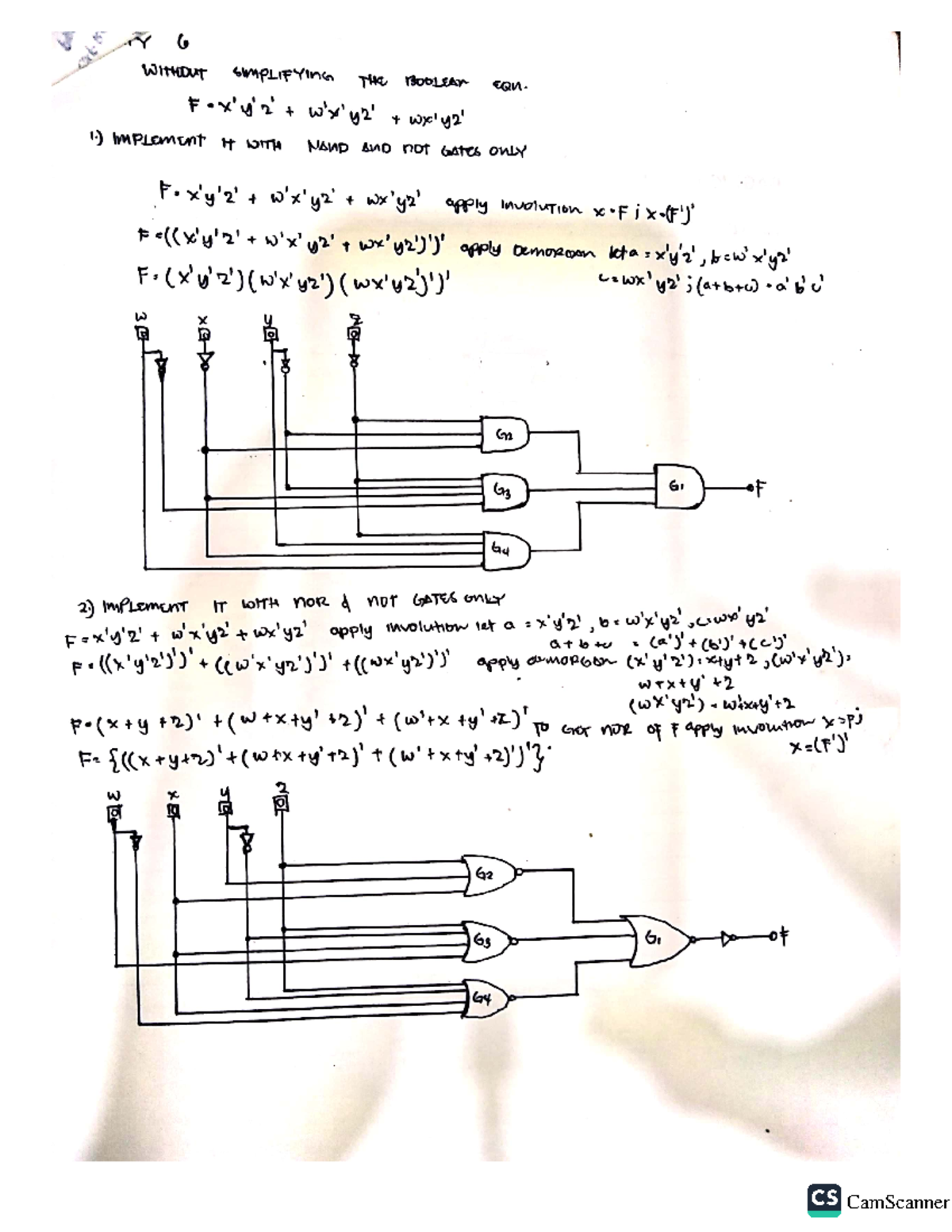 Activity Number 4 In Logic Circuit And Switching Theory Camscanner