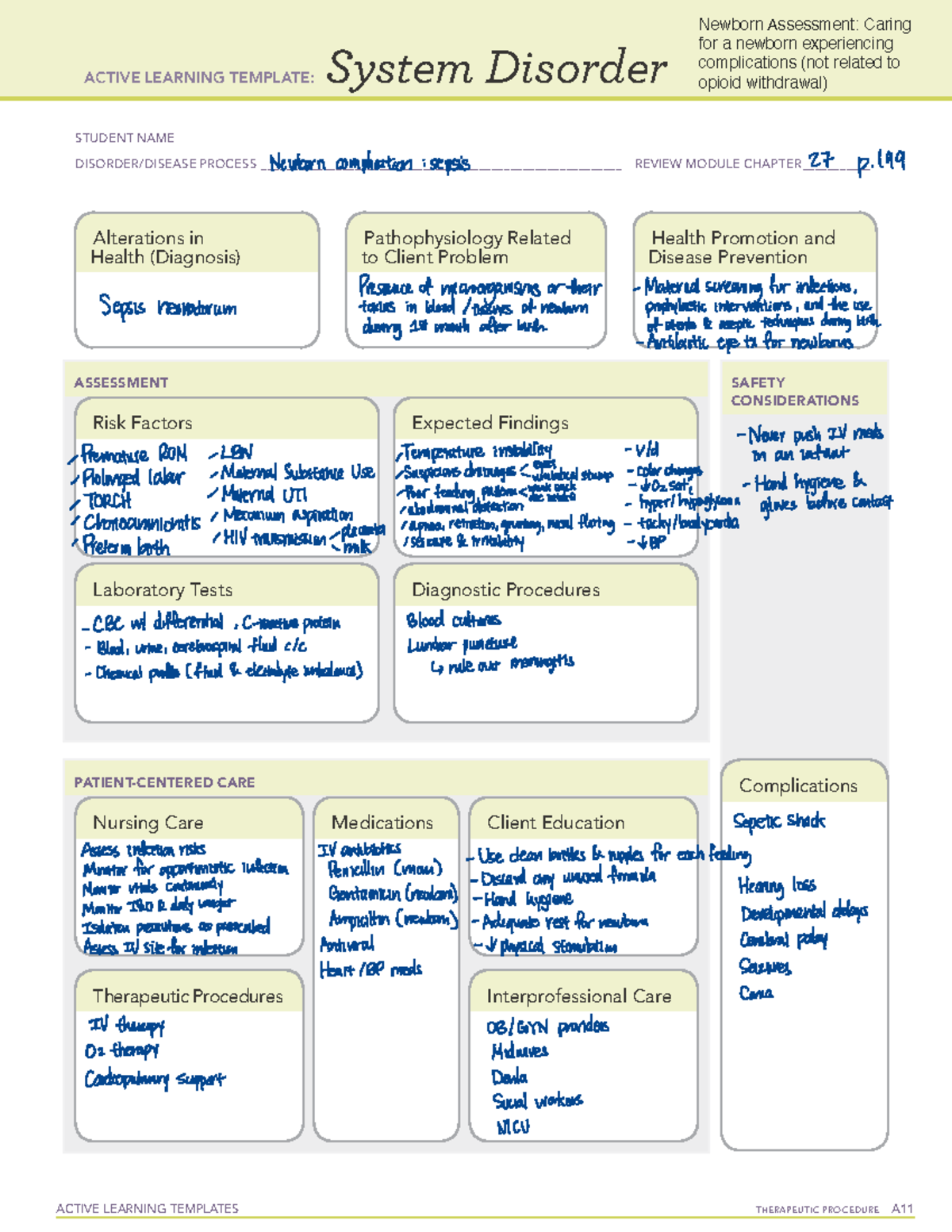 Newborn Sepsis sys Dis - ATI templates - ACTIVE LEARNING TEMPLATES ...