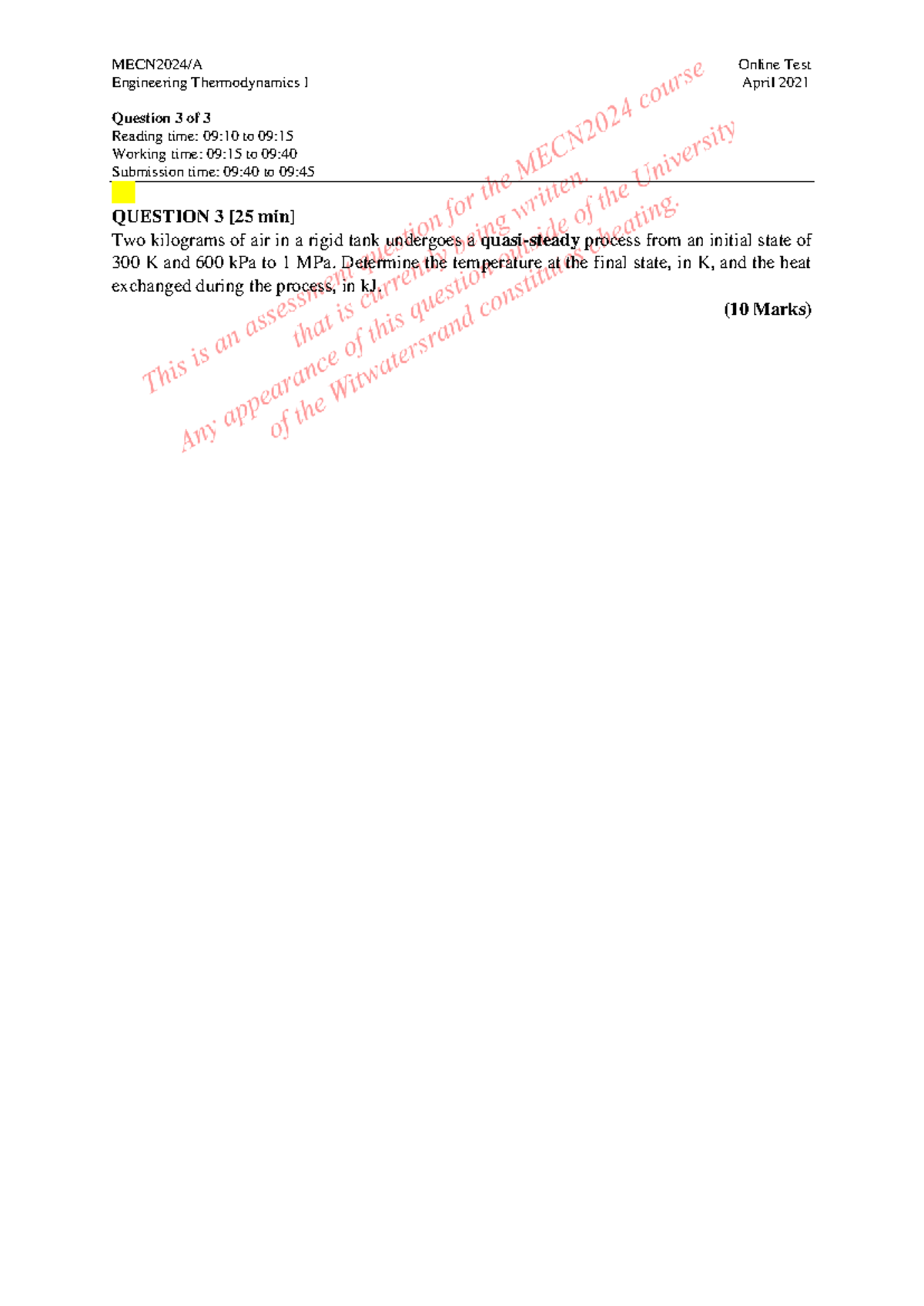 MECN2024 Test Q 3 2021-3 - MTX 221 - MECN 2024 /A Online Test ...