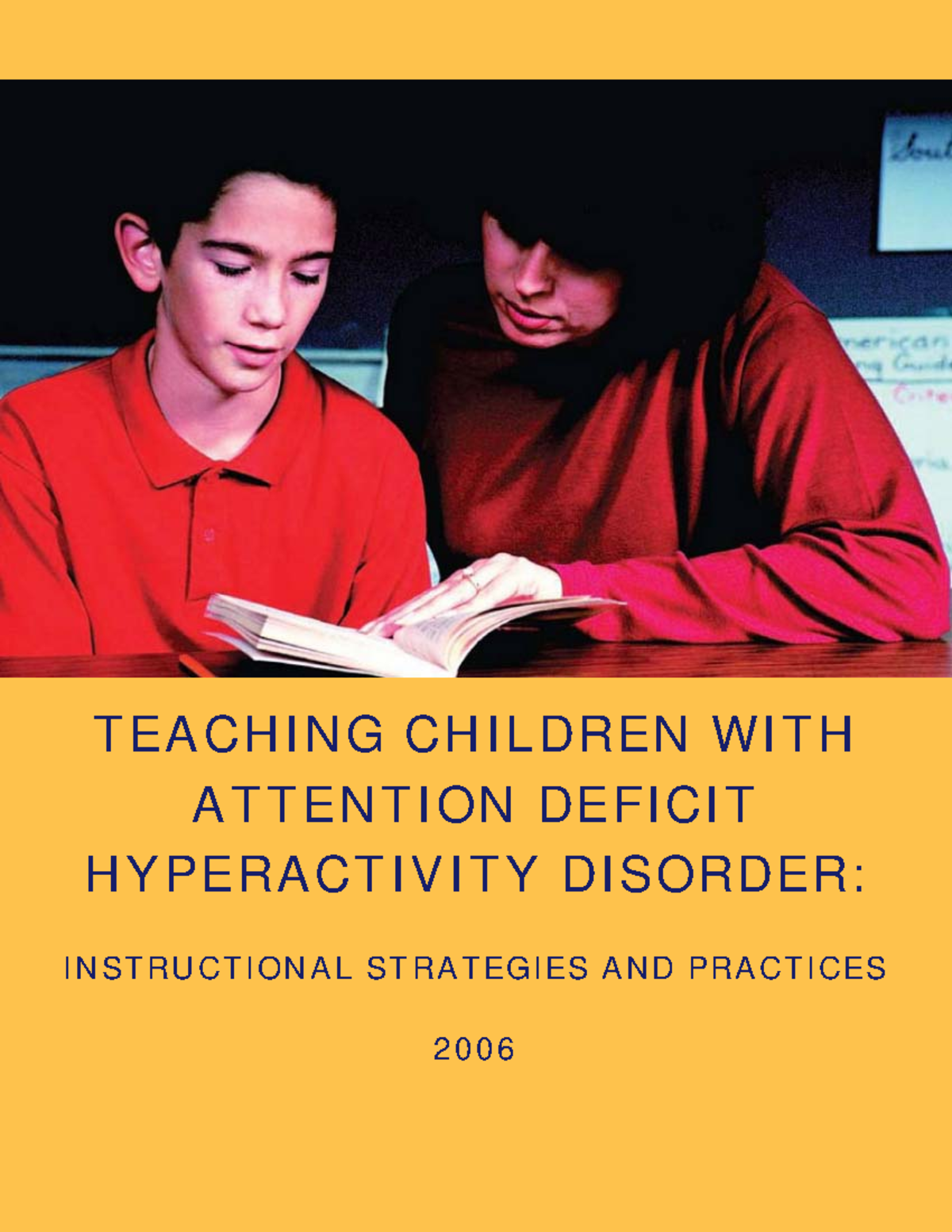 ADHD how to teach - requirement for reporting the topics - TEACHING ...
