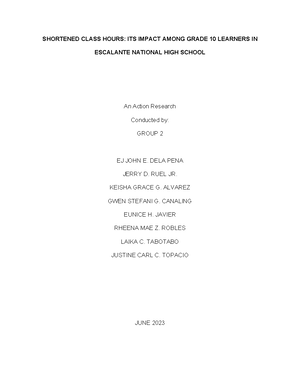 Supervised Work Based Learning - Supervised Work Based Learning Written Report (5 points) (Title ...