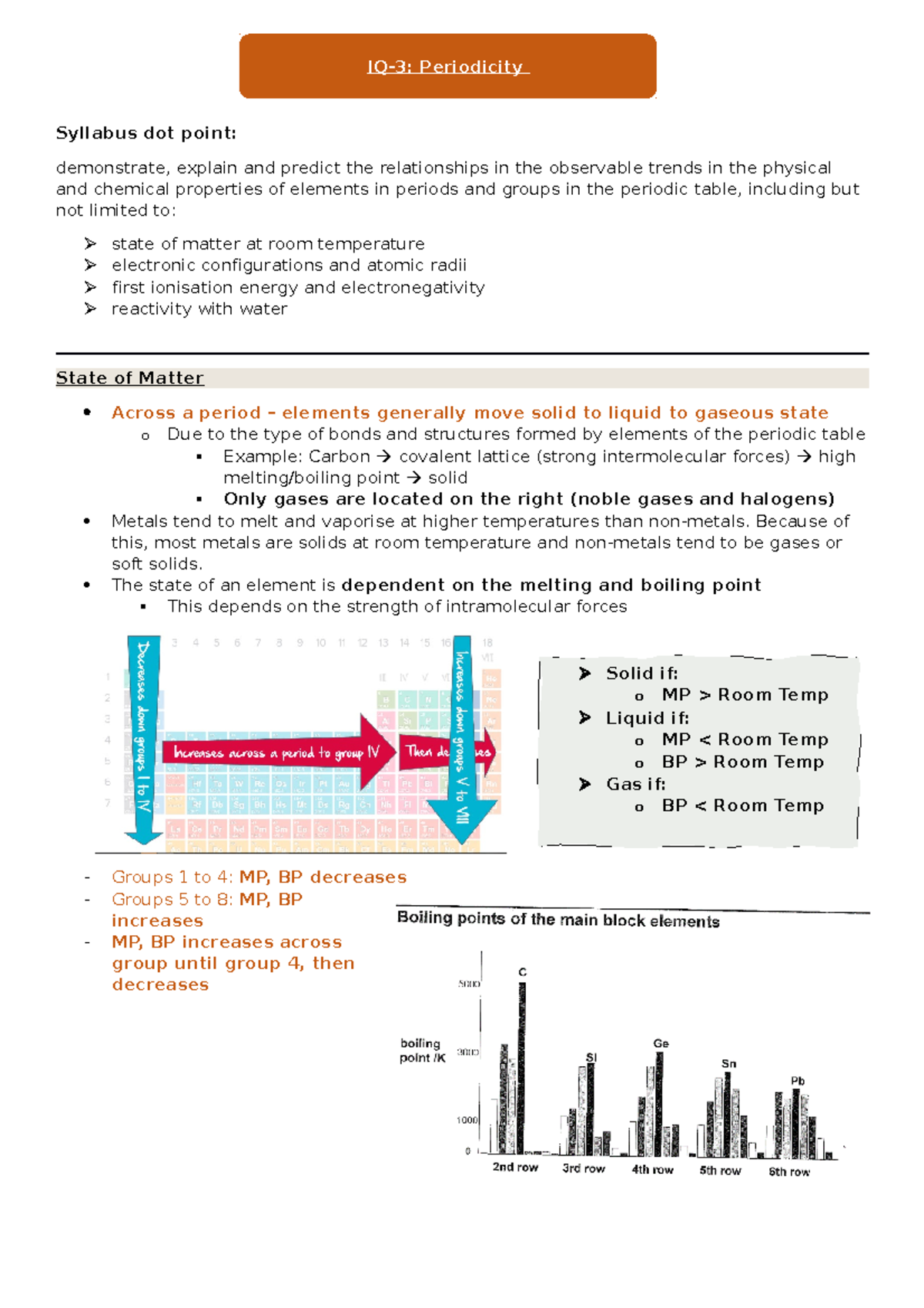 MOD 1 Summary notes - IQ 3 Periodicity - Syllabus dot point ...