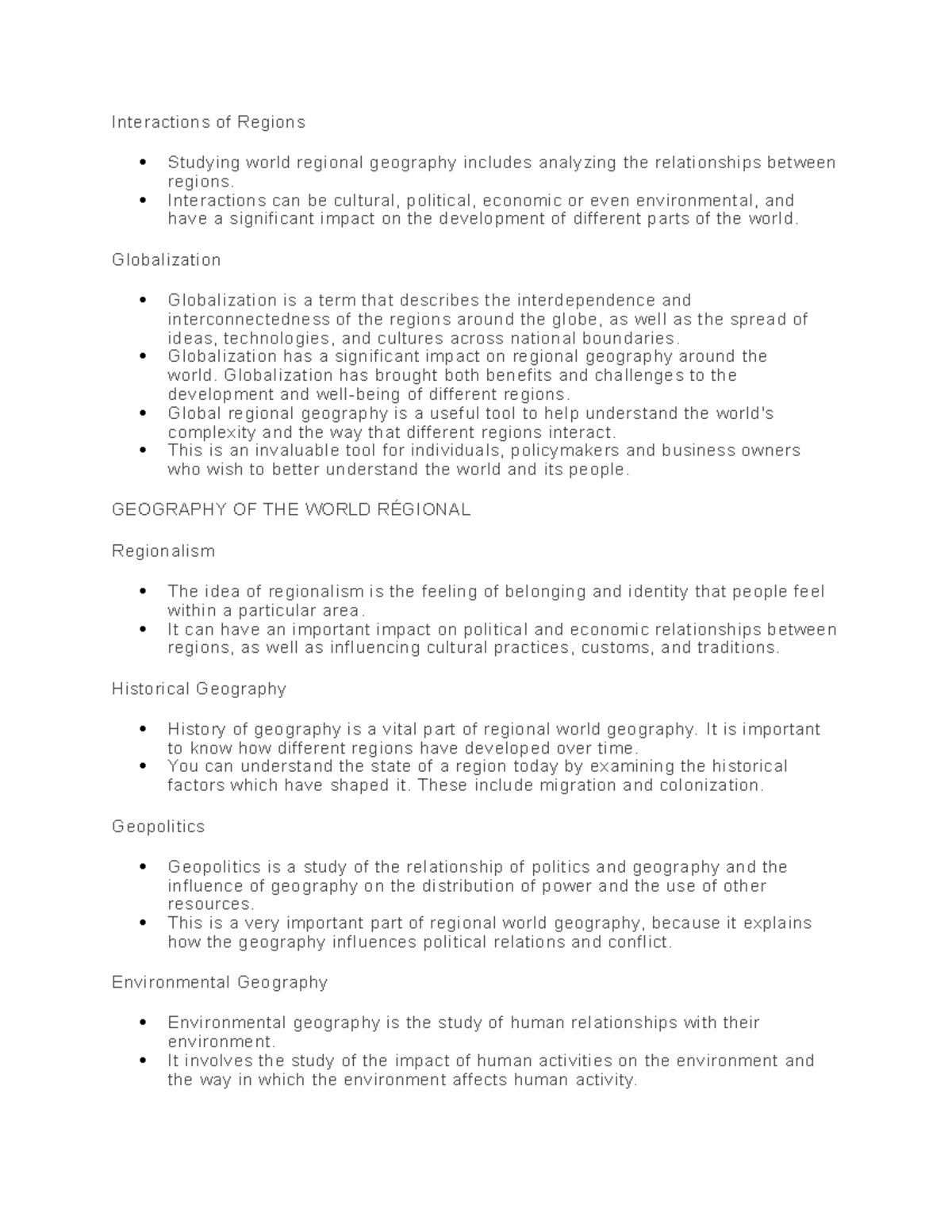GEG 101 Notes 12 - Nature of geography; earth-sun relationships; maps ...