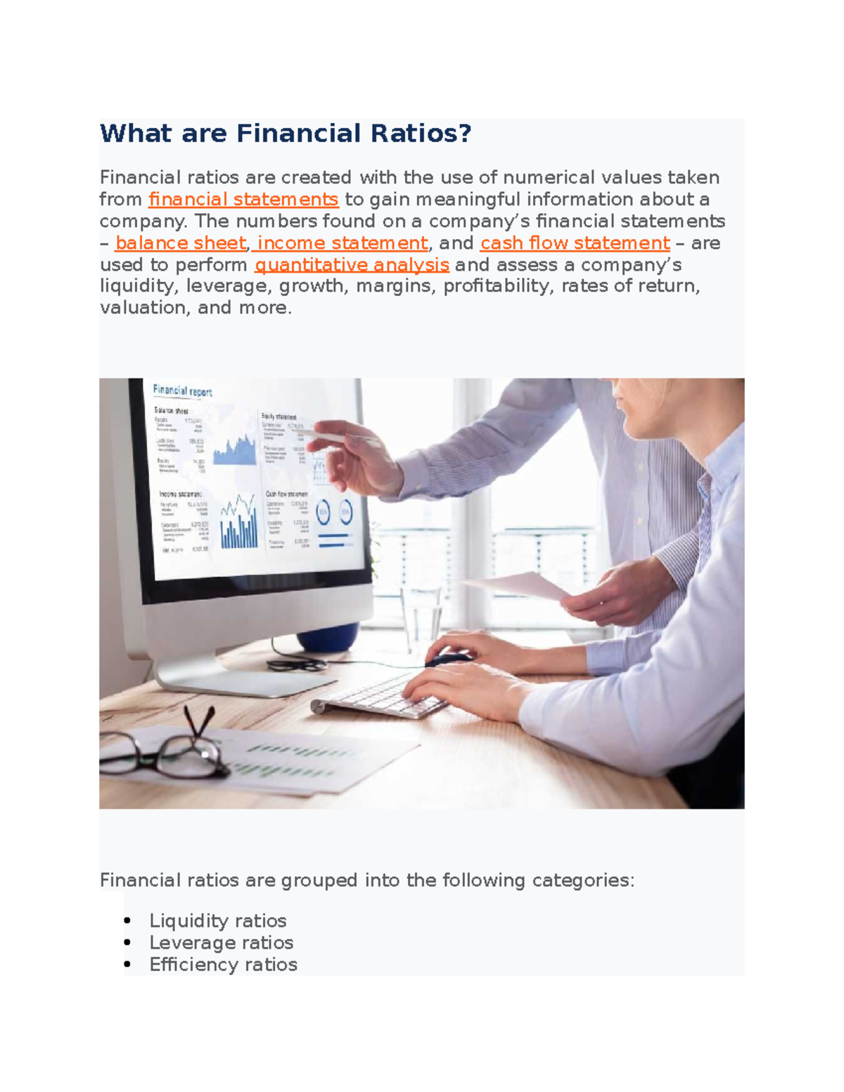 What are Financial Ratios - What are Financial Ratios? Financial ratios ...