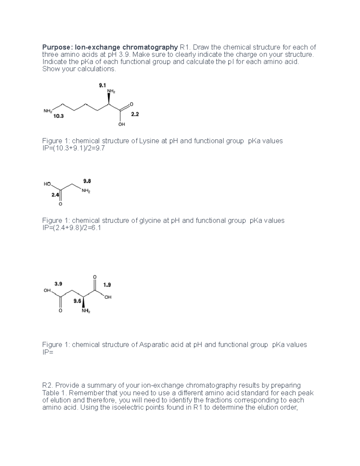 BCH lab 2 - Lab 2 of Biochemistry - Purpose: Ion-exchange ...