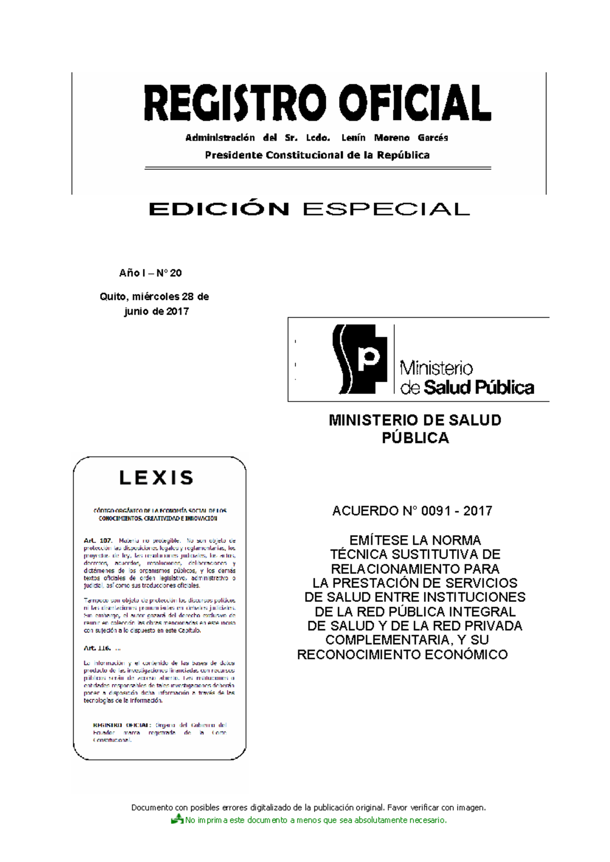 Acuerdo 0091 - Norma - S/N - Documento con posibles errores digitalizado de la publicación ...