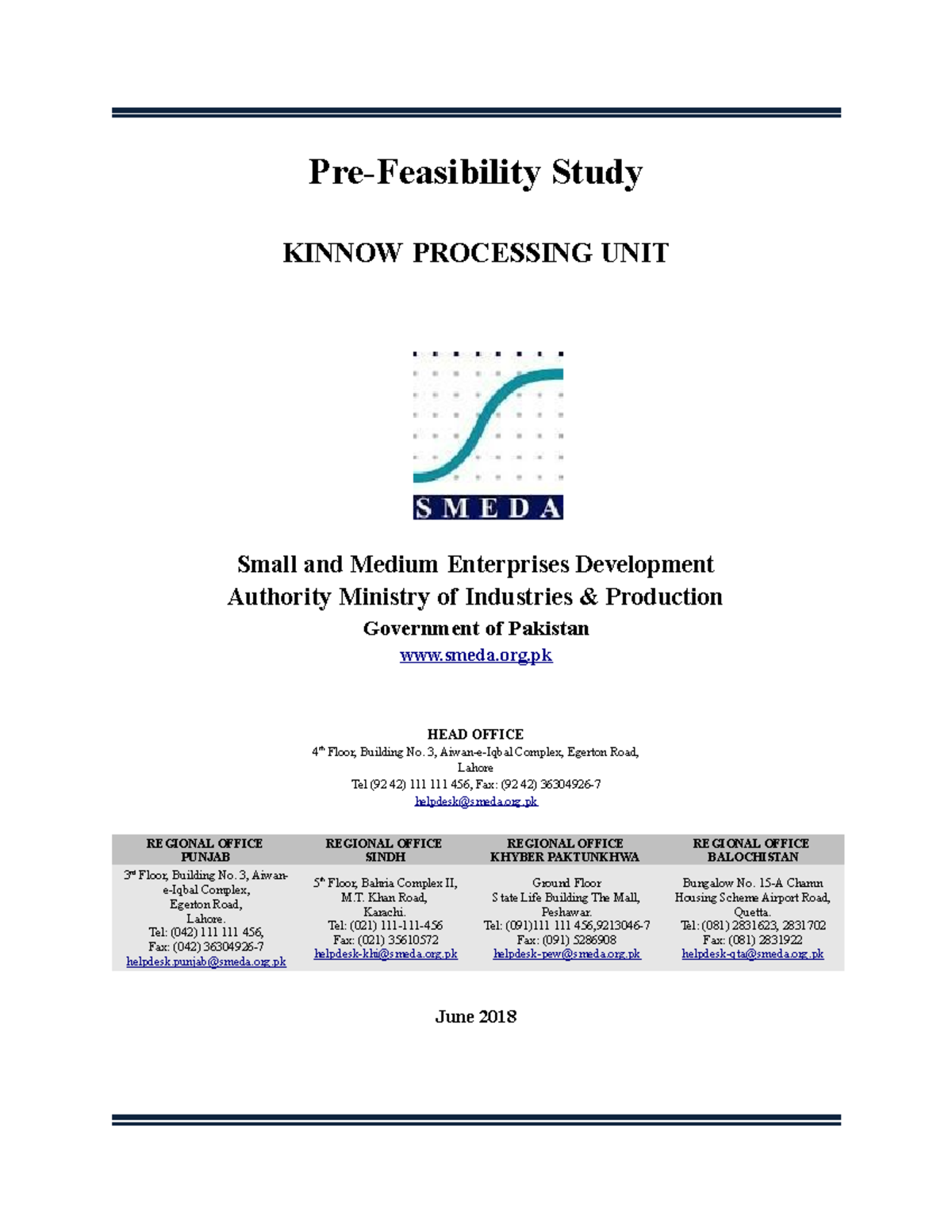 Kinnow Processing Unit Rs. 129.49 million Jun-2018 (Auto Recovered ...