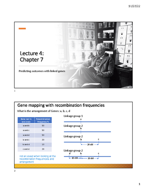 Ansci 3213 2022 Chapter 7 Lecture 2 final - Concept: Linked genes ...