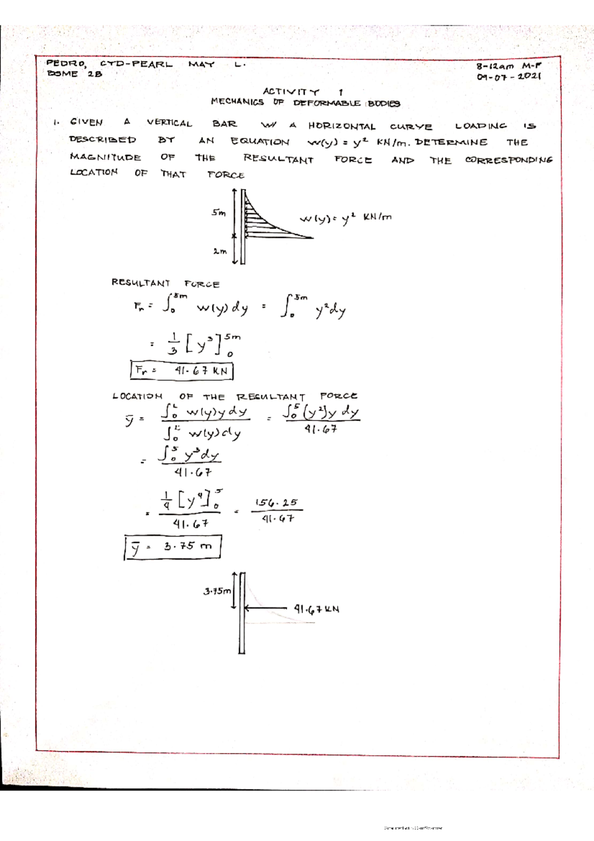 Act1mech - mechanics of deformable bodies will help students to their lessons - Mechanical - Studocu